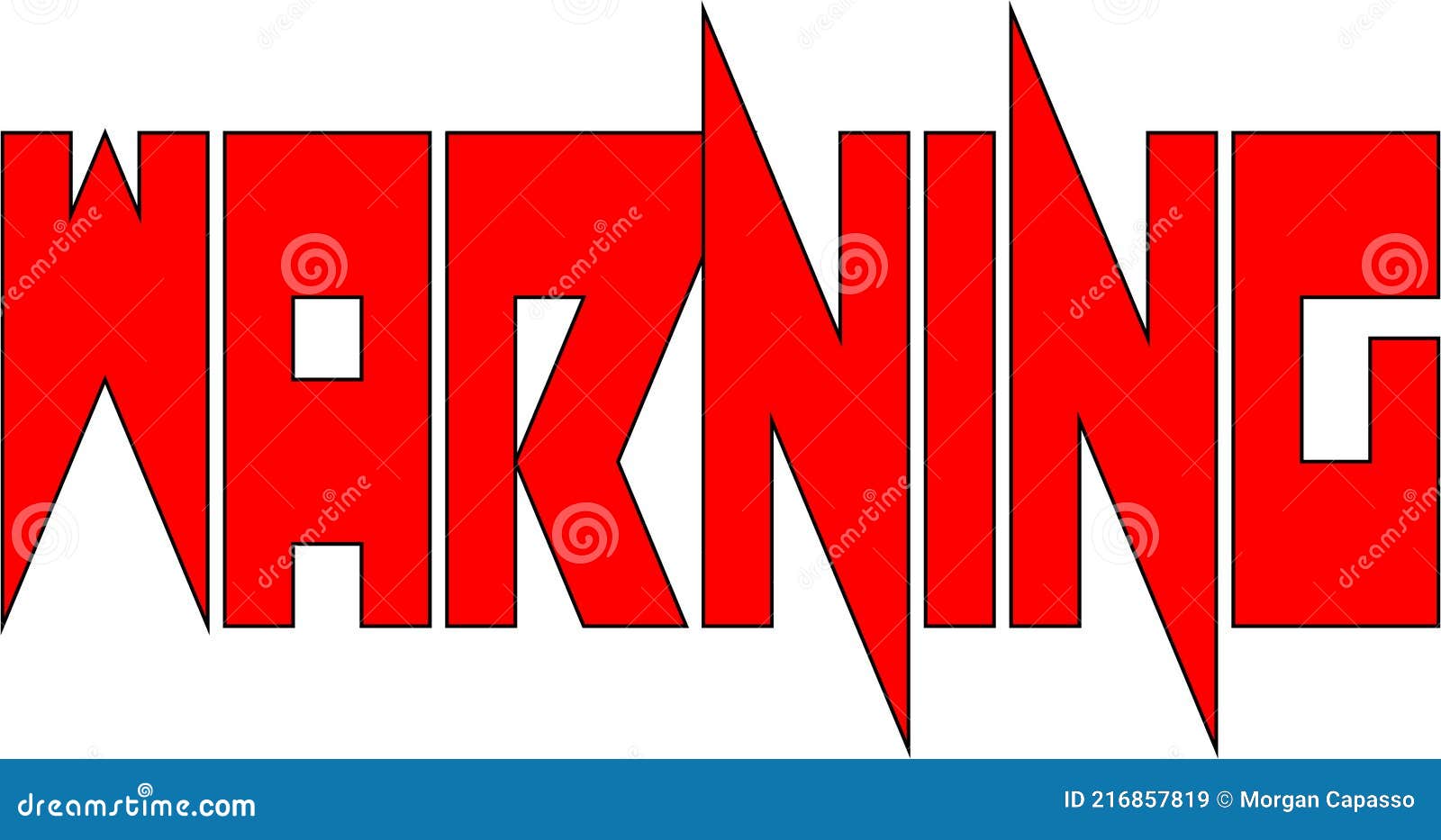 Warning Text Sign Illustration Stock Vector - Illustration of security ...