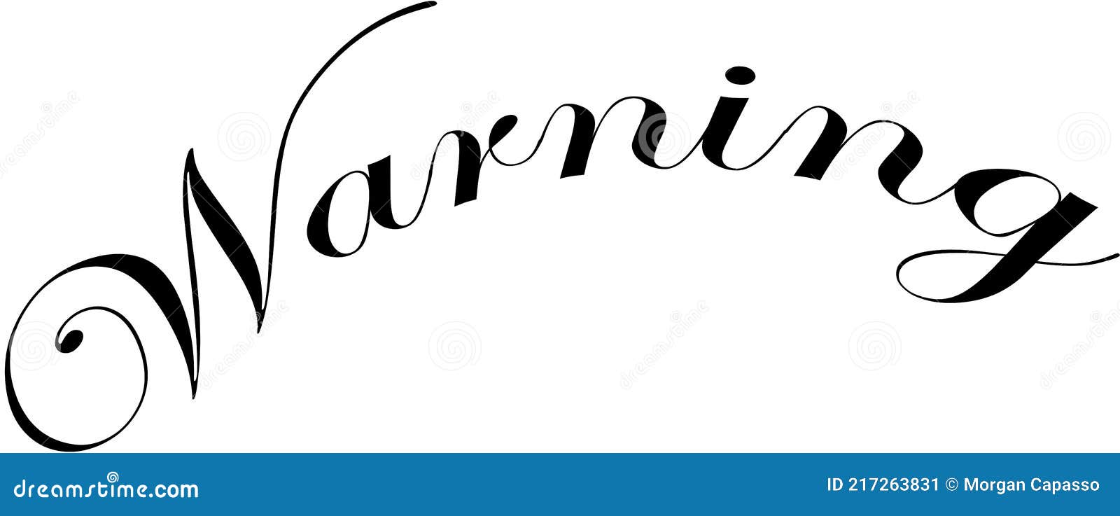 Warning Text Sign Illustration Stock Vector - Illustration of mark ...