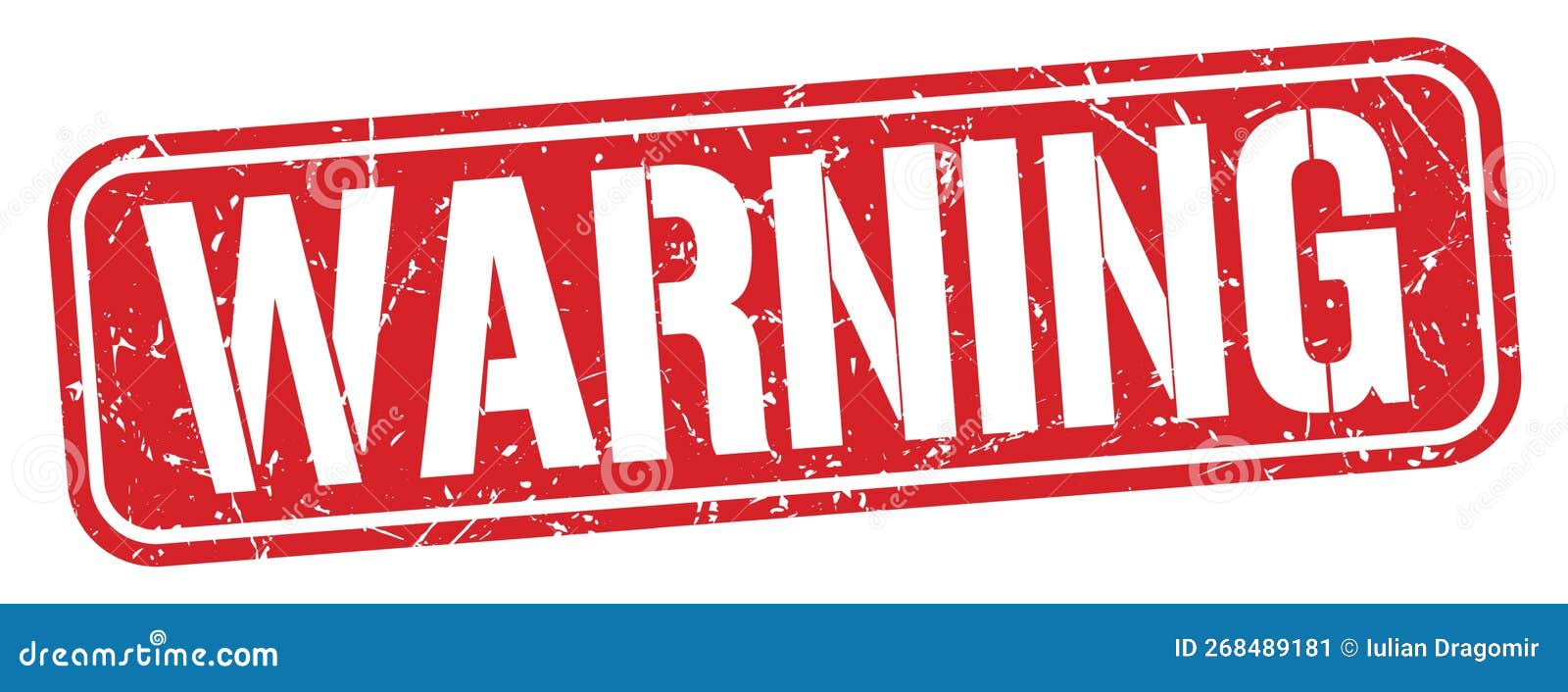 WARNING Text Written on Red Stamp Sign Stock Illustration ...