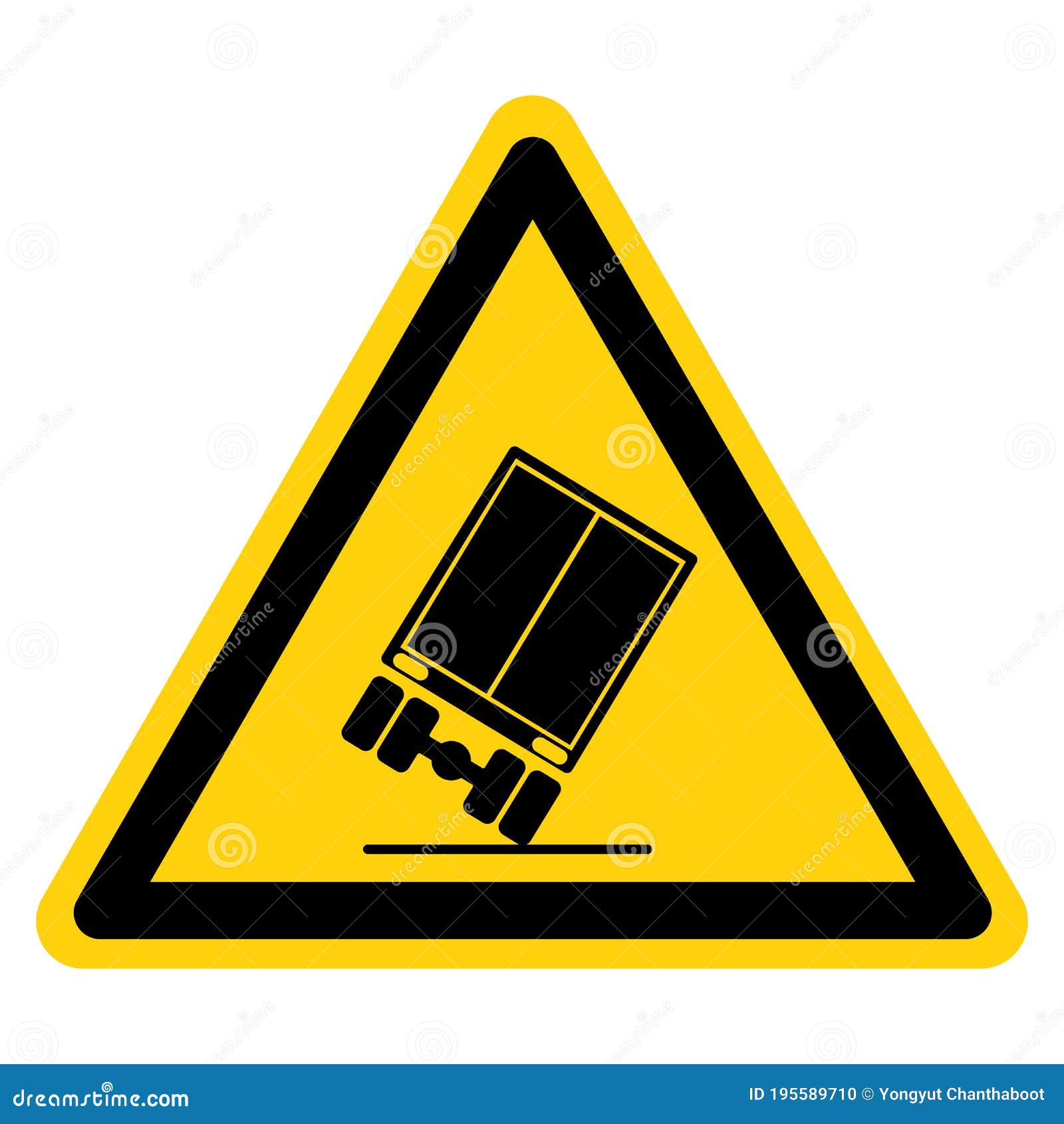 Warning Tip Over Hazard Symbol Sign, Vector Illustration, Isolate on ...
