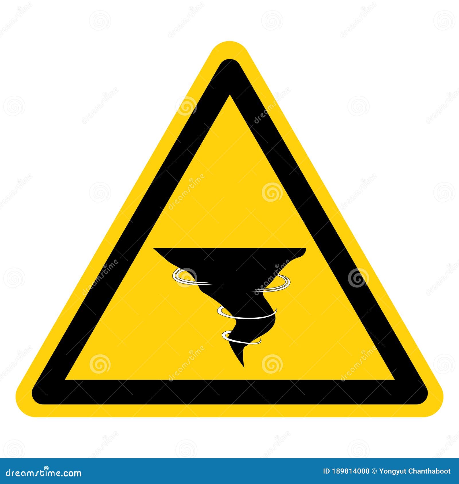 Warning Tornado Shelter Symbol Sign, Vector Illustration, Isolate on ...