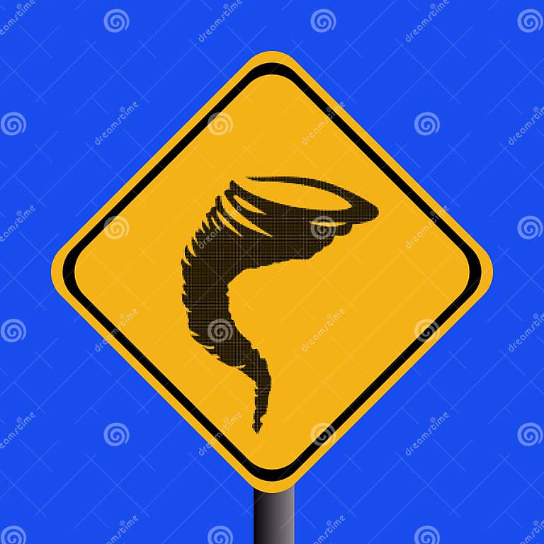 Warning tornado sign stock vector. Illustration of warning - 6742170