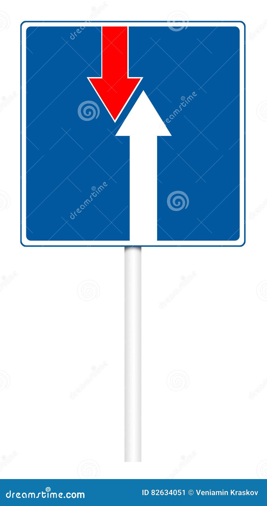 Warning Traffic Sign - the Advantage of the Movement Stock Image ...