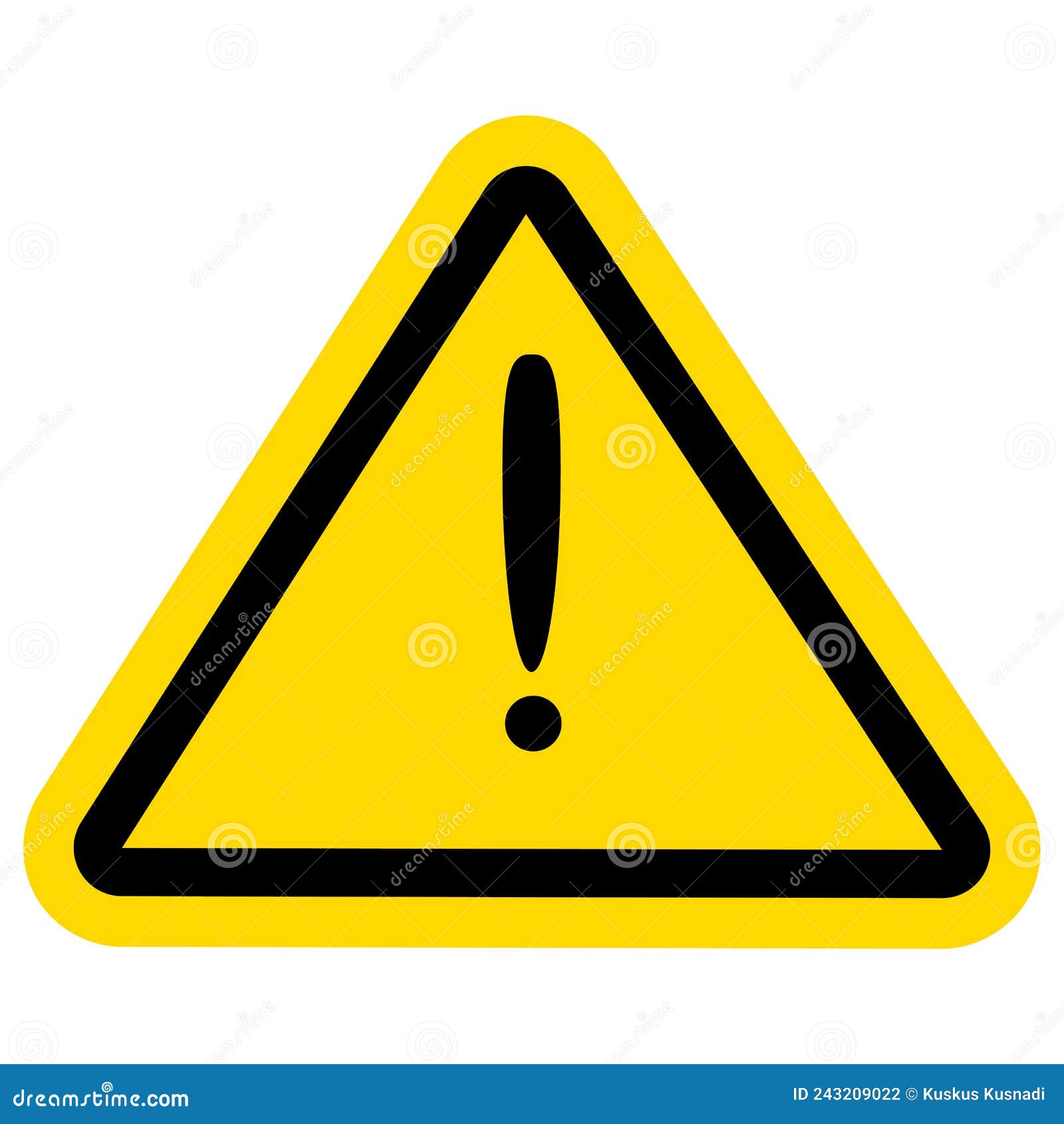 Warning Traffic Sign with Exclamation Mark Symbol. Stock Vector ...