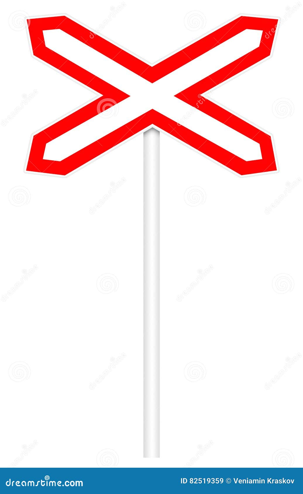 Warning Traffic Sign - Single-track Railway Stock Image - Image of ...