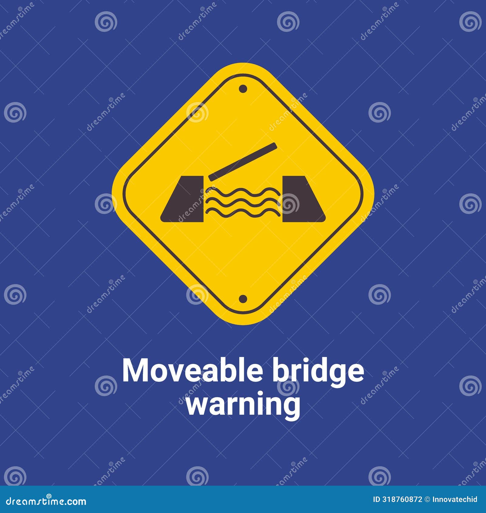 Warning Traffic Signs, Moveable Bridge Warning Stock Vector ...