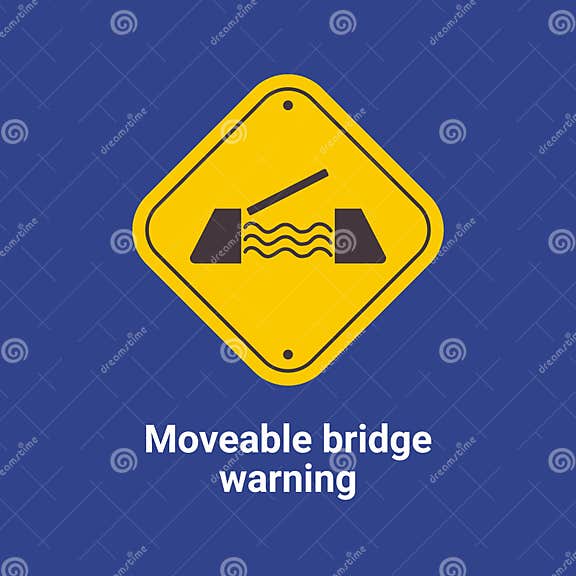 Warning Traffic Signs, Moveable Bridge Warning Stock Vector ...