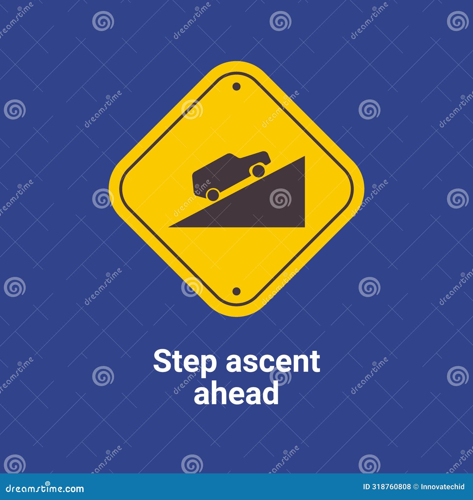 Warning Traffic Signs, Step Ascent Ahead Stock Vector - Illustration of ...