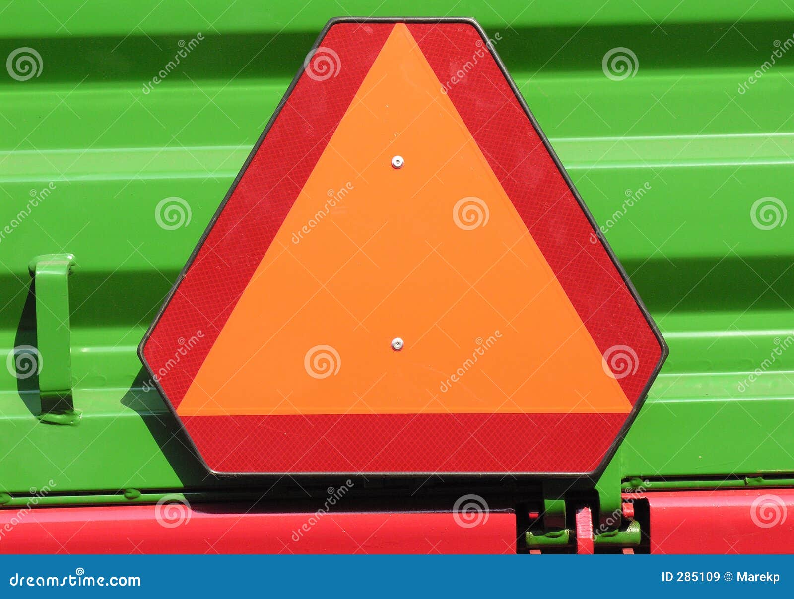Warning triangle stock image. Image of reflective, broken - 285109