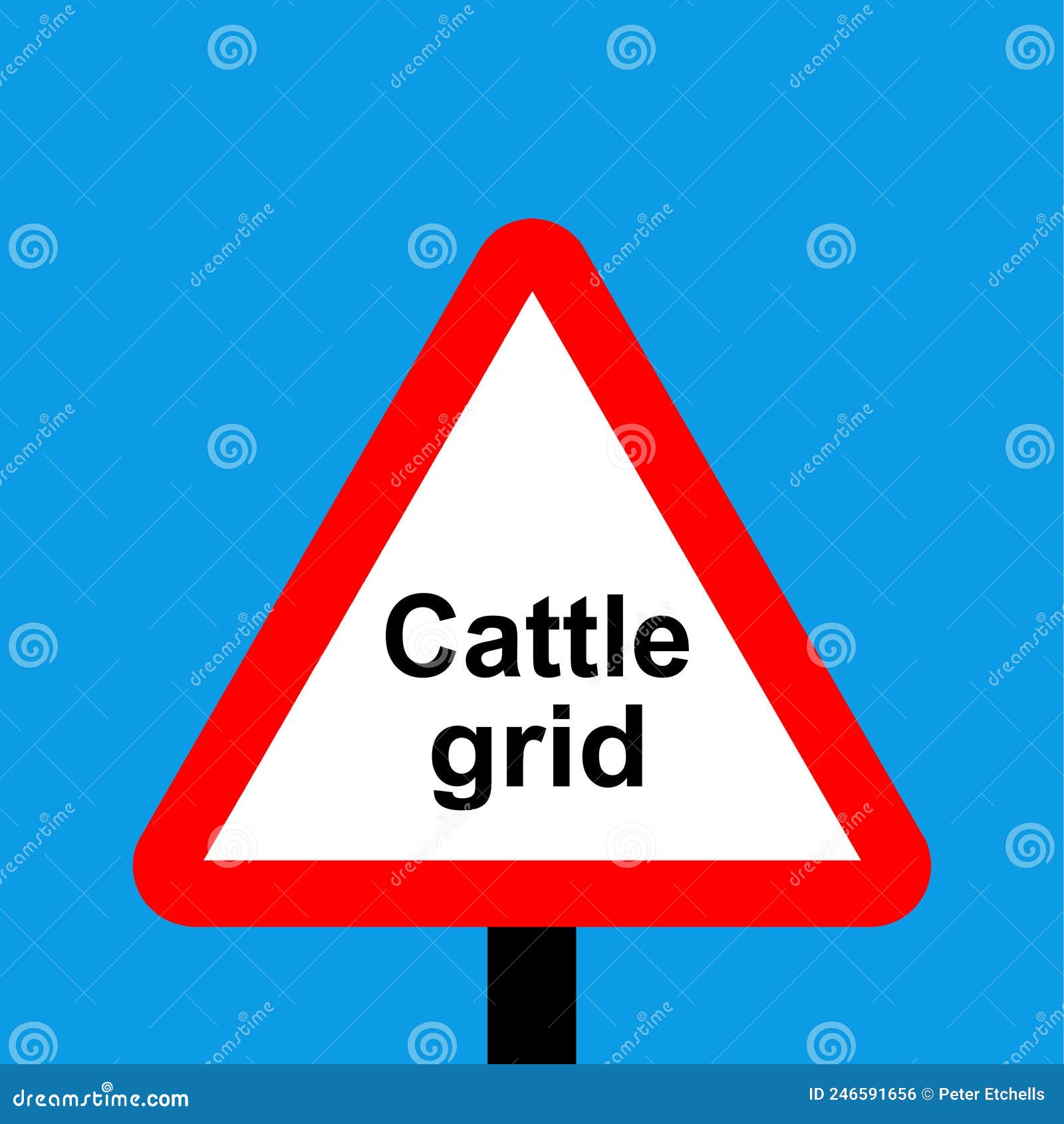 Warning Cattle Sign Cartoon Vector | CartoonDealer.com #2750333