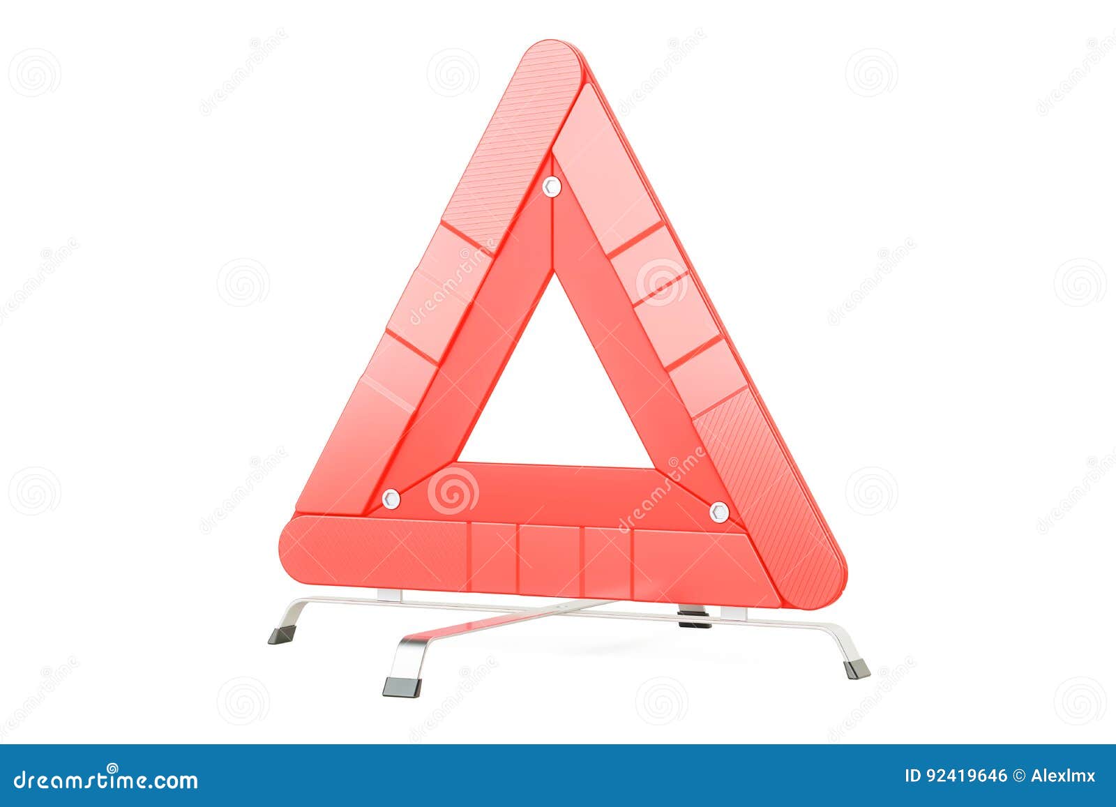 Warning Triangle, 3D Rendering Stock Illustration - Illustration of ...