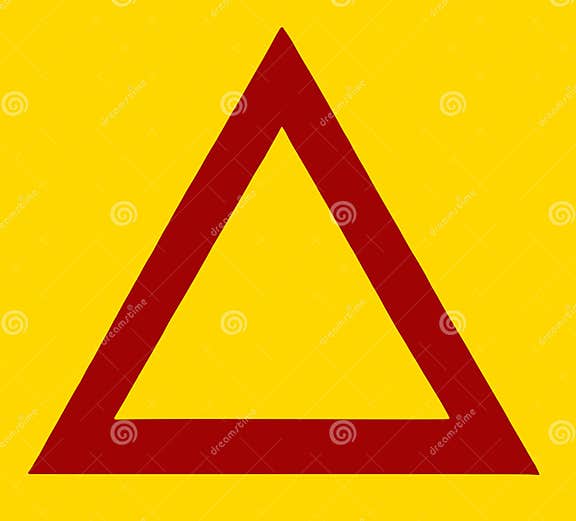 Warning Triangle Icon on Yellow Background Stock Illustration ...