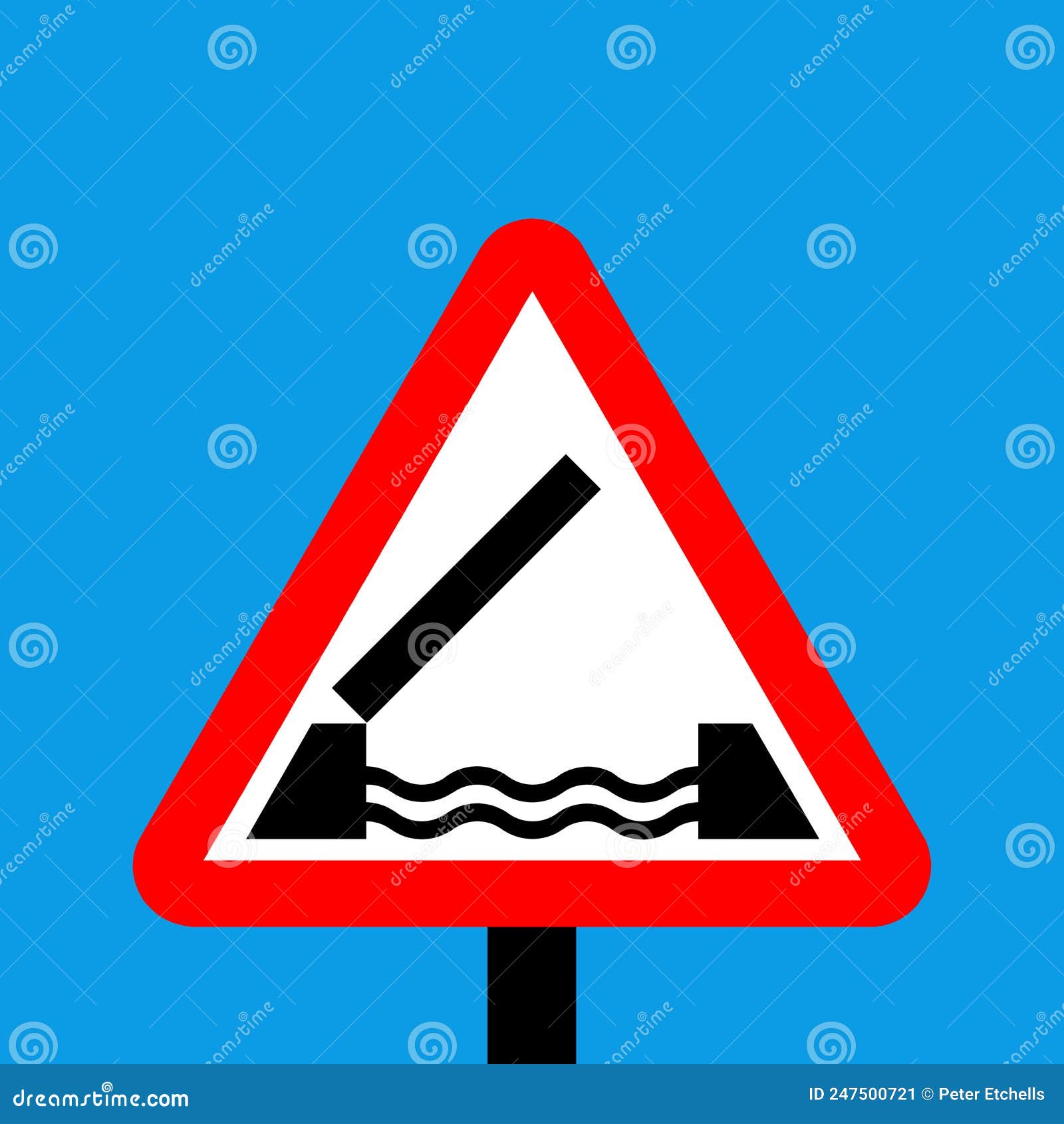 Opening Bridge Sign On Transparent Background Cartoon Vector ...