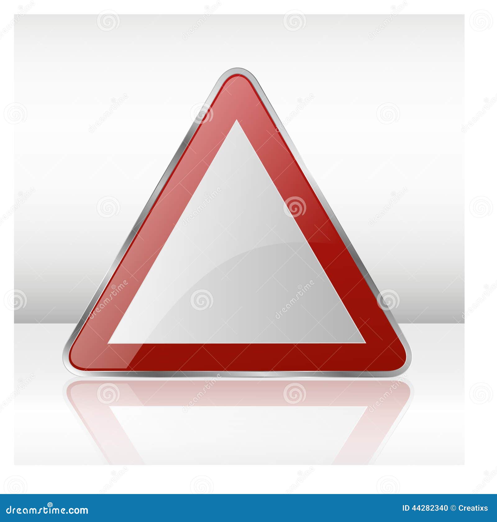 Warning triangle stock vector. Illustration of plaque - 44282340