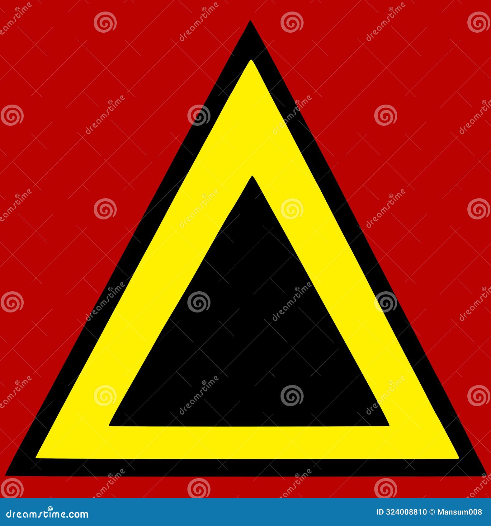 Warning Triangle Sign. Icon Symbol in Red and Black Colors Stock ...