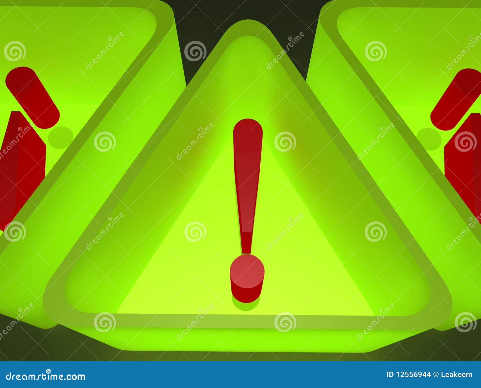 Warning triangle signs stock illustration. Illustration of attention ...