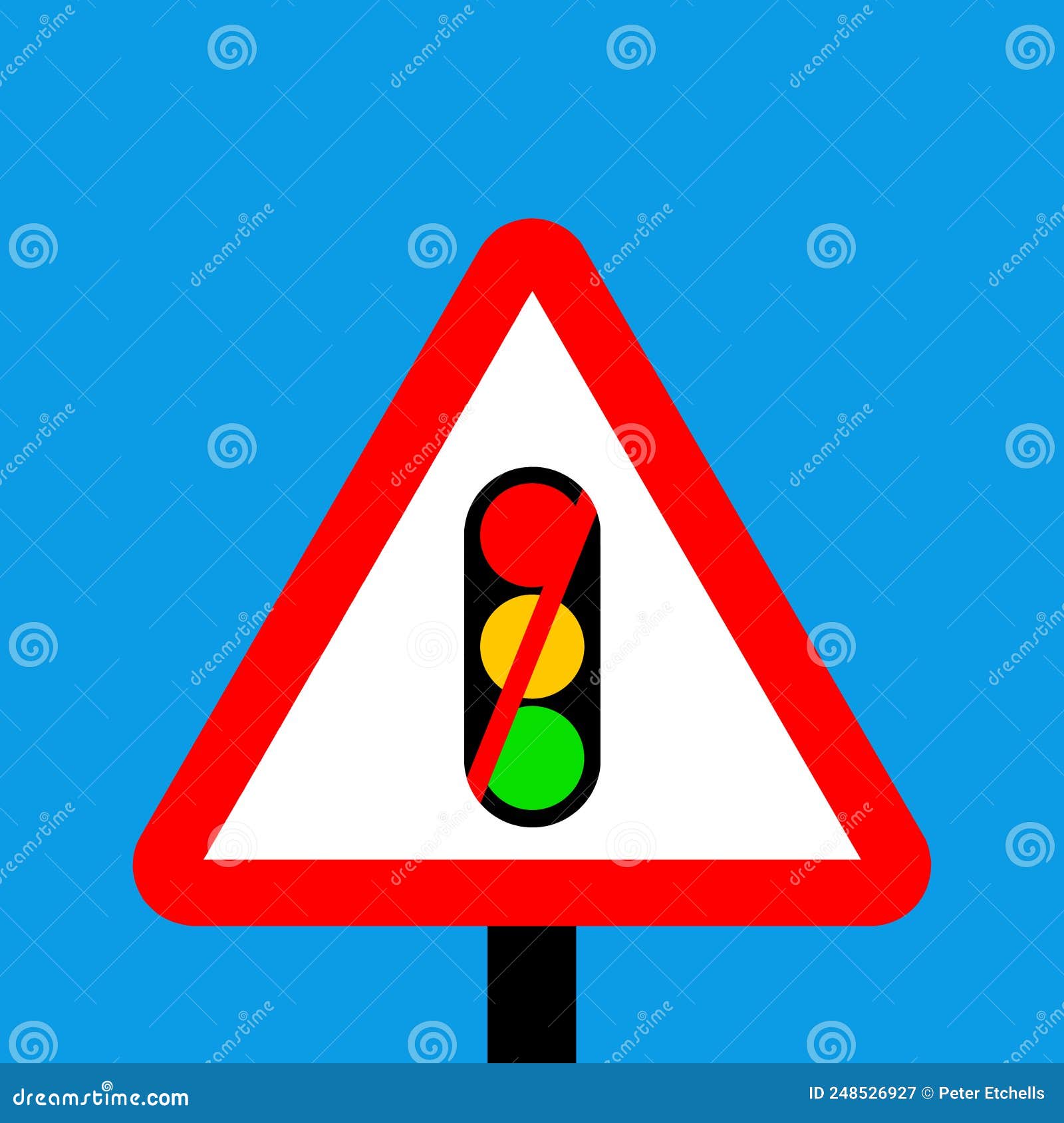 Triangle Traffic Sign With Exclamation Mark. 3D Illustration Royalty ...