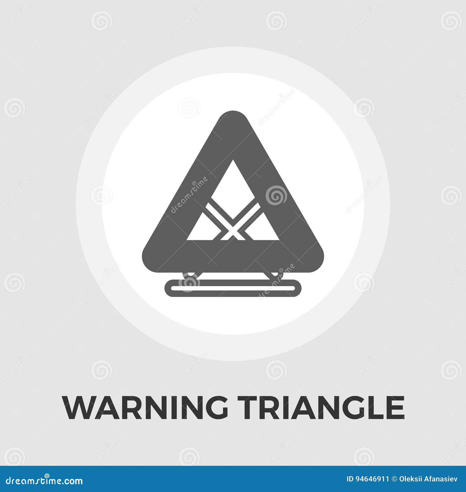 Warning Triangle Vector Flat Icon Stock Vector - Illustration of button ...