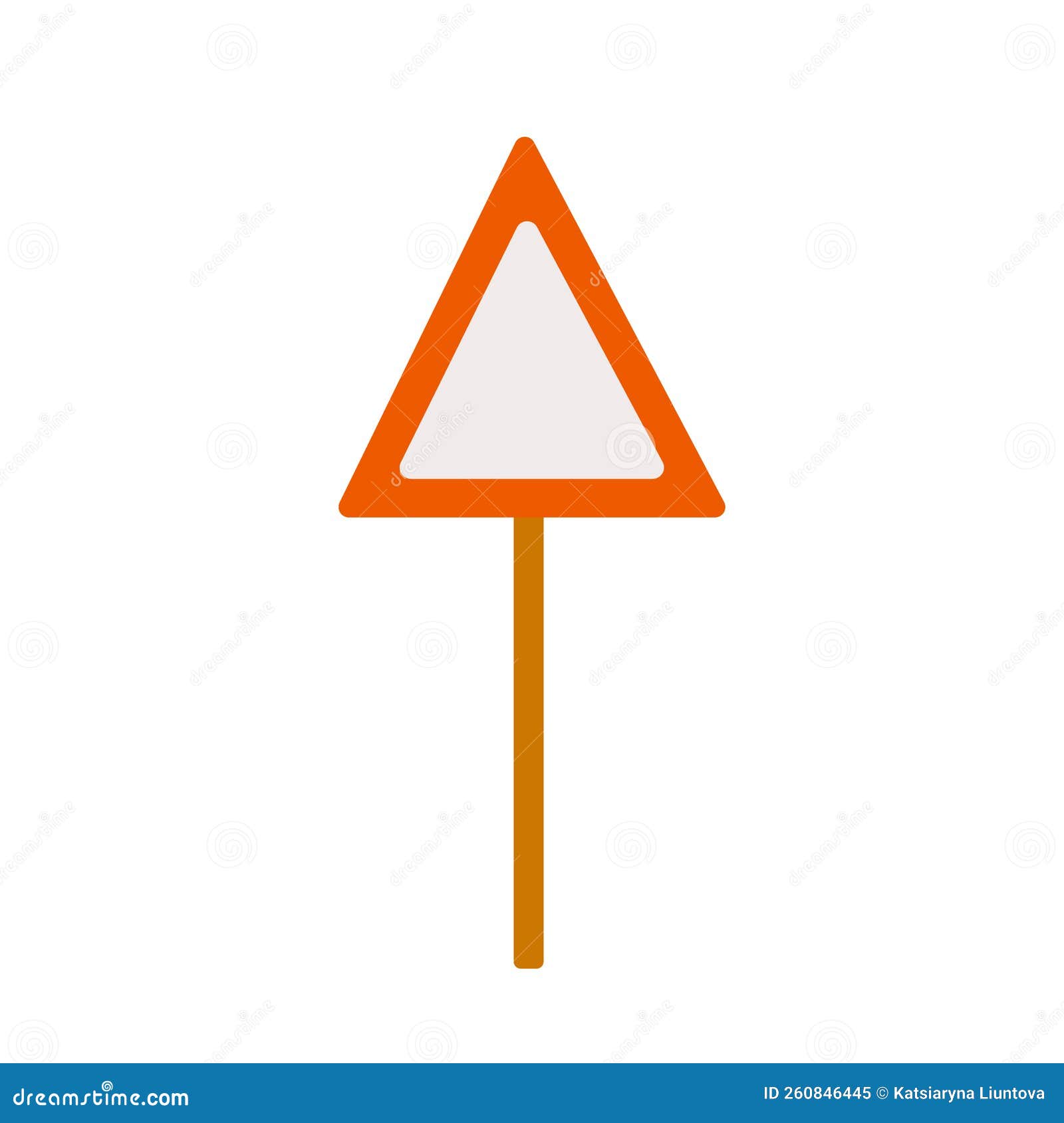 Warning Triangular Road Sign with. Design Element of a Modern City and ...