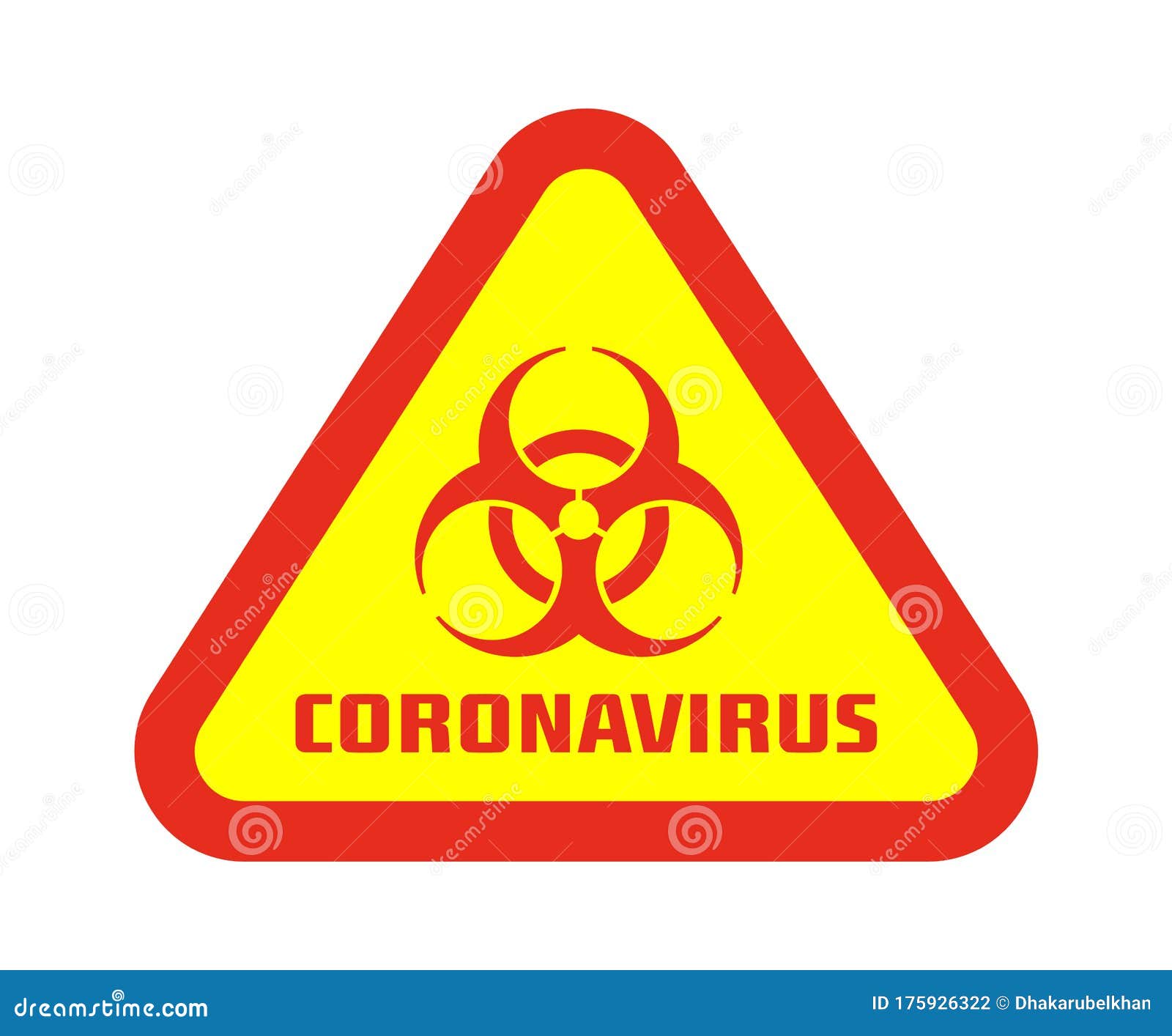 Warning in a Triangular Sign about Coronavirus Vector Image ...