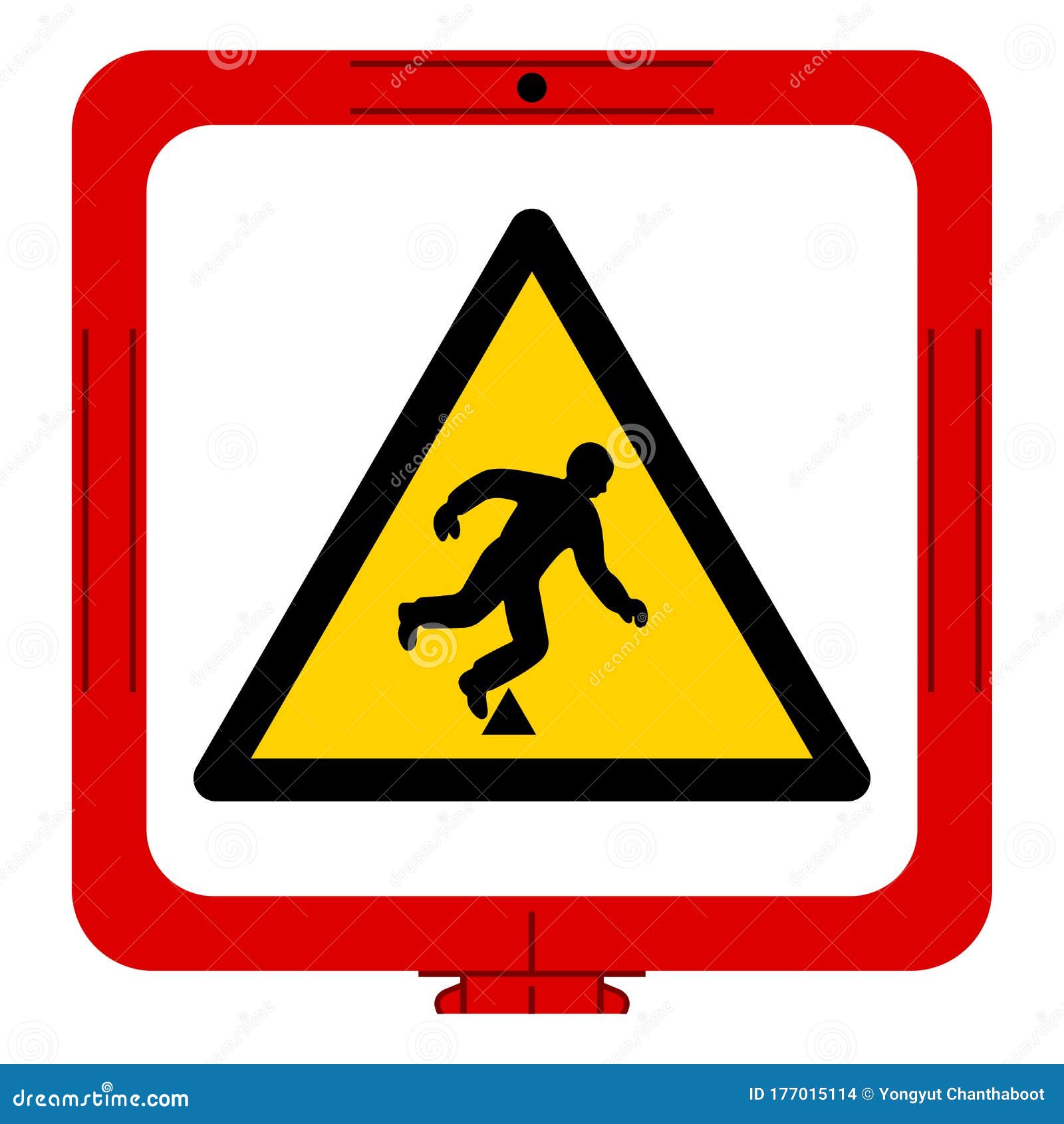Warning Trip Hazard Watch Your Step Symbol, Vector Illustration ...