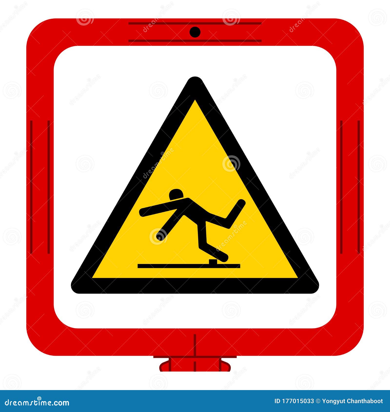Warning Trip Hazard Watch Your Step Symbol, Vector Illustration ...