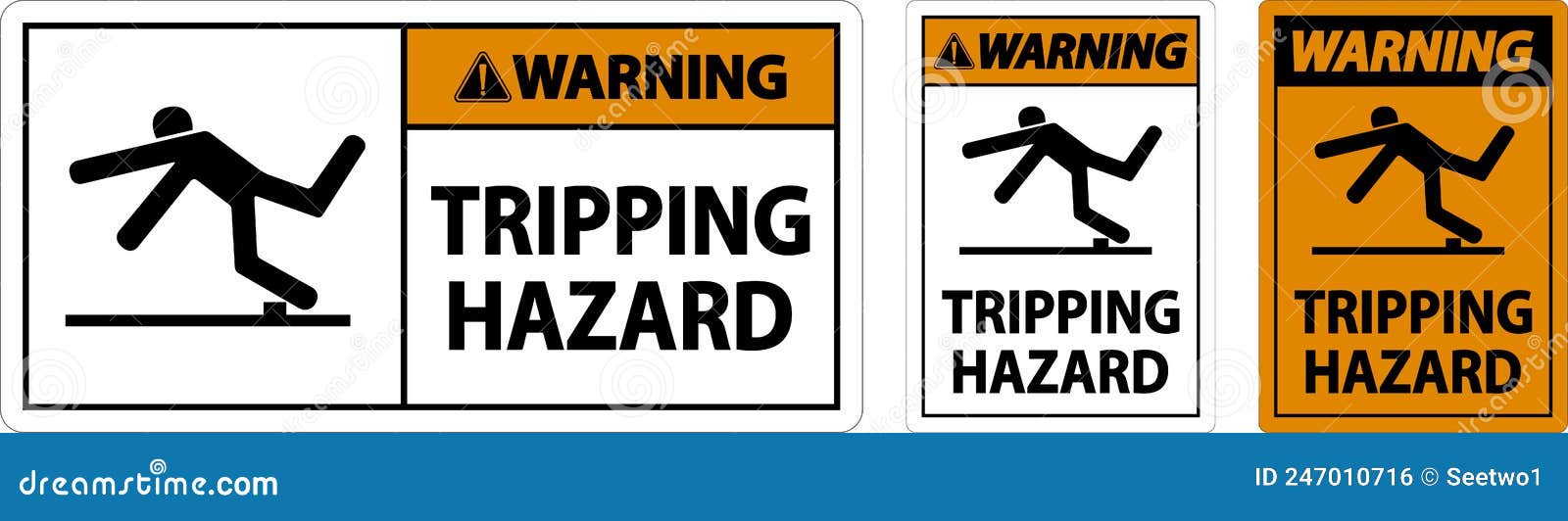 Warning Tripping Hazard Symbol Sign ,Vector Illustration, Isolate On ...