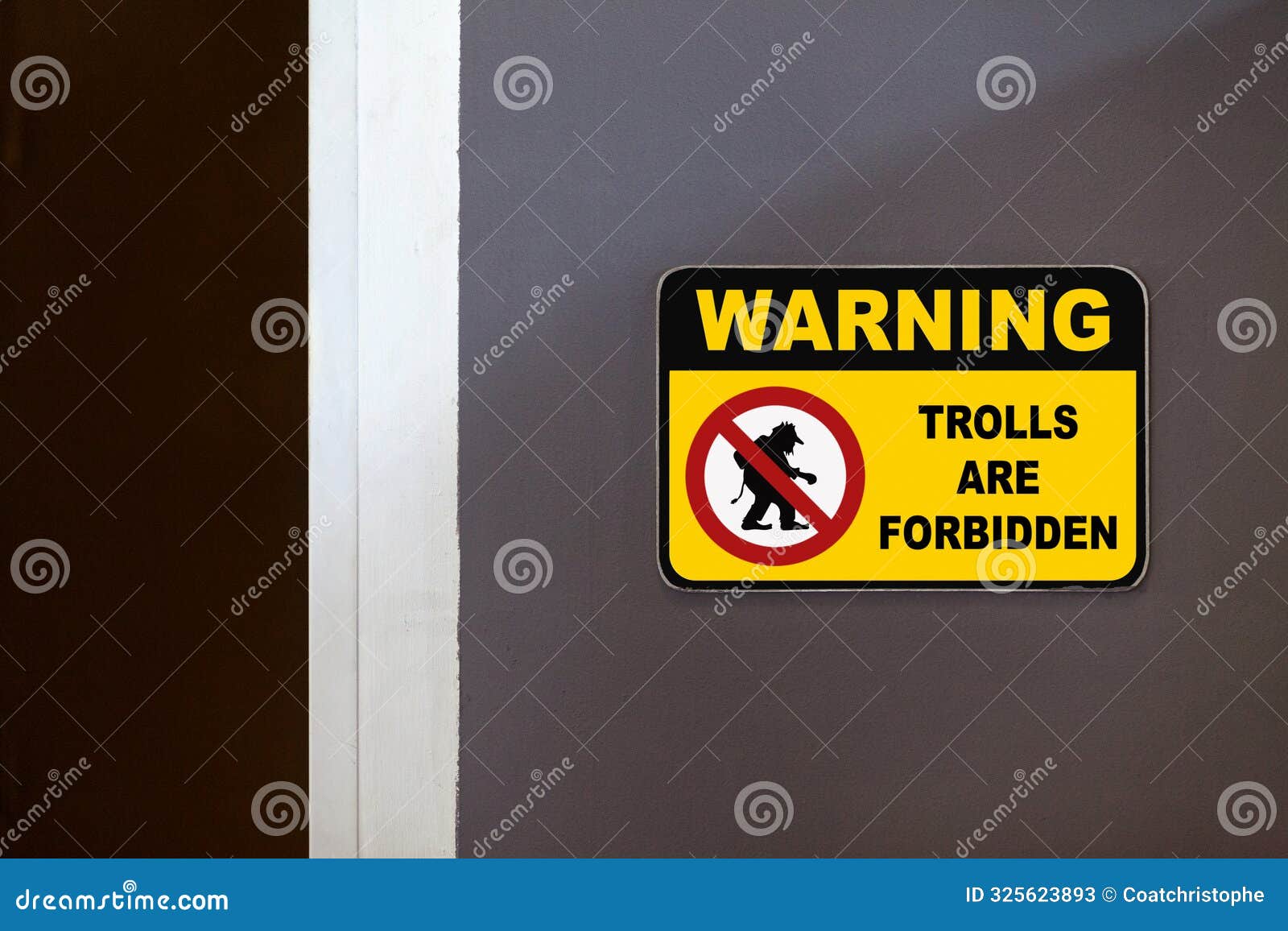 Warning - Trolls Are Lurking Around Stock Photo | CartoonDealer.com ...