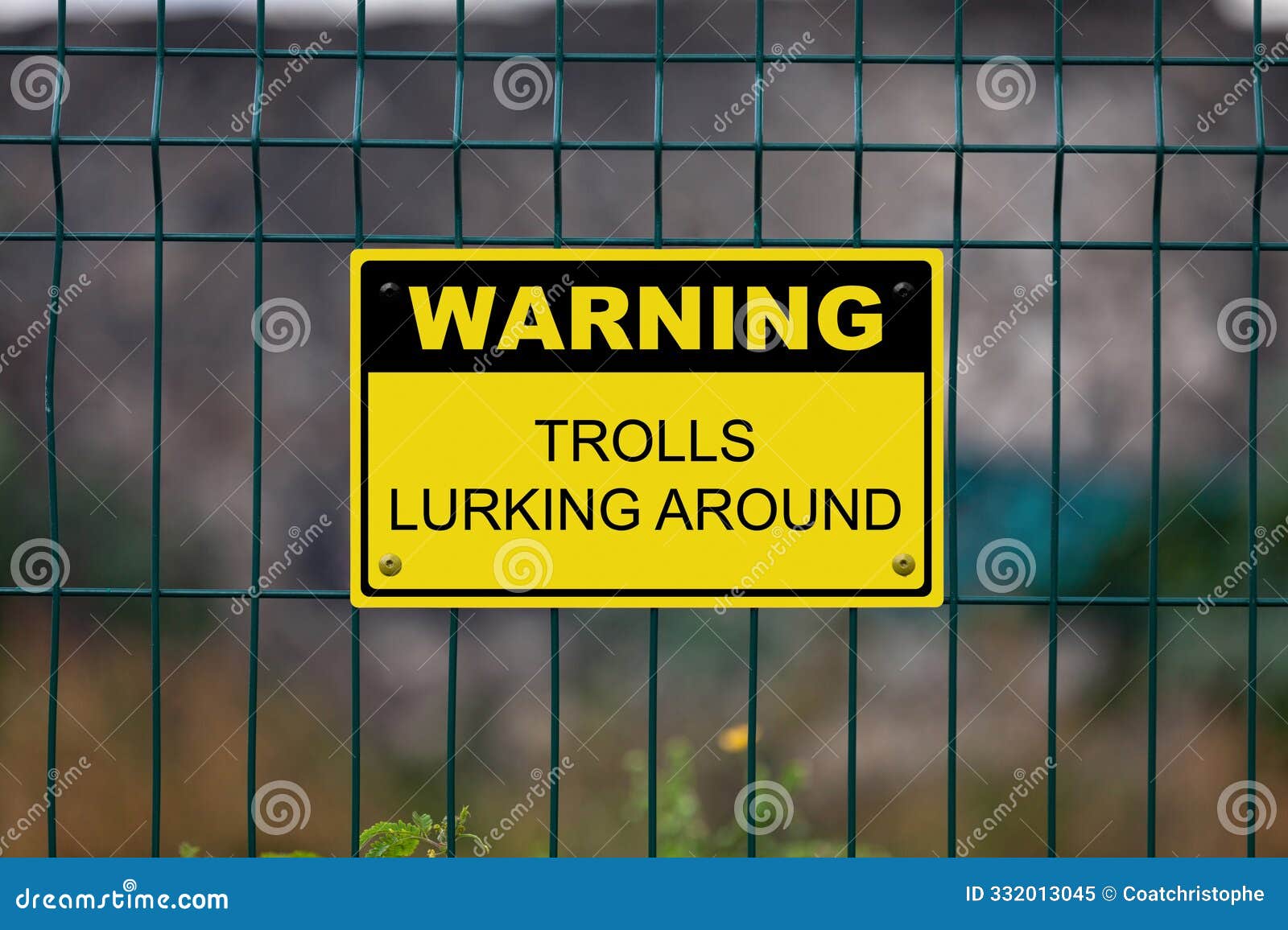 Troll Warning Sign Stock Photo | CartoonDealer.com #7423980