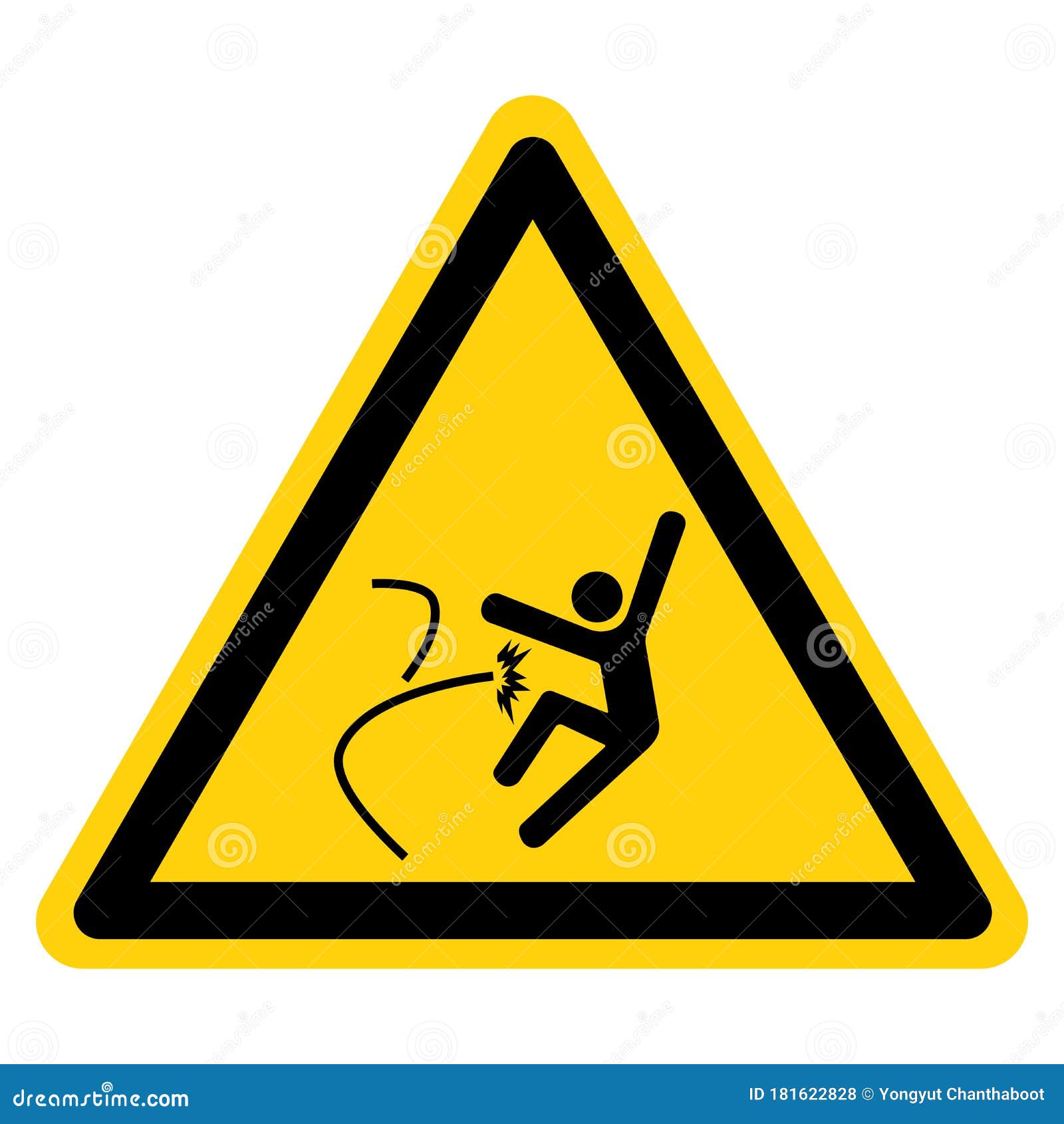 Warning Uncontrolled Release of Energy Symbol Sign ,Vector Illustration ...