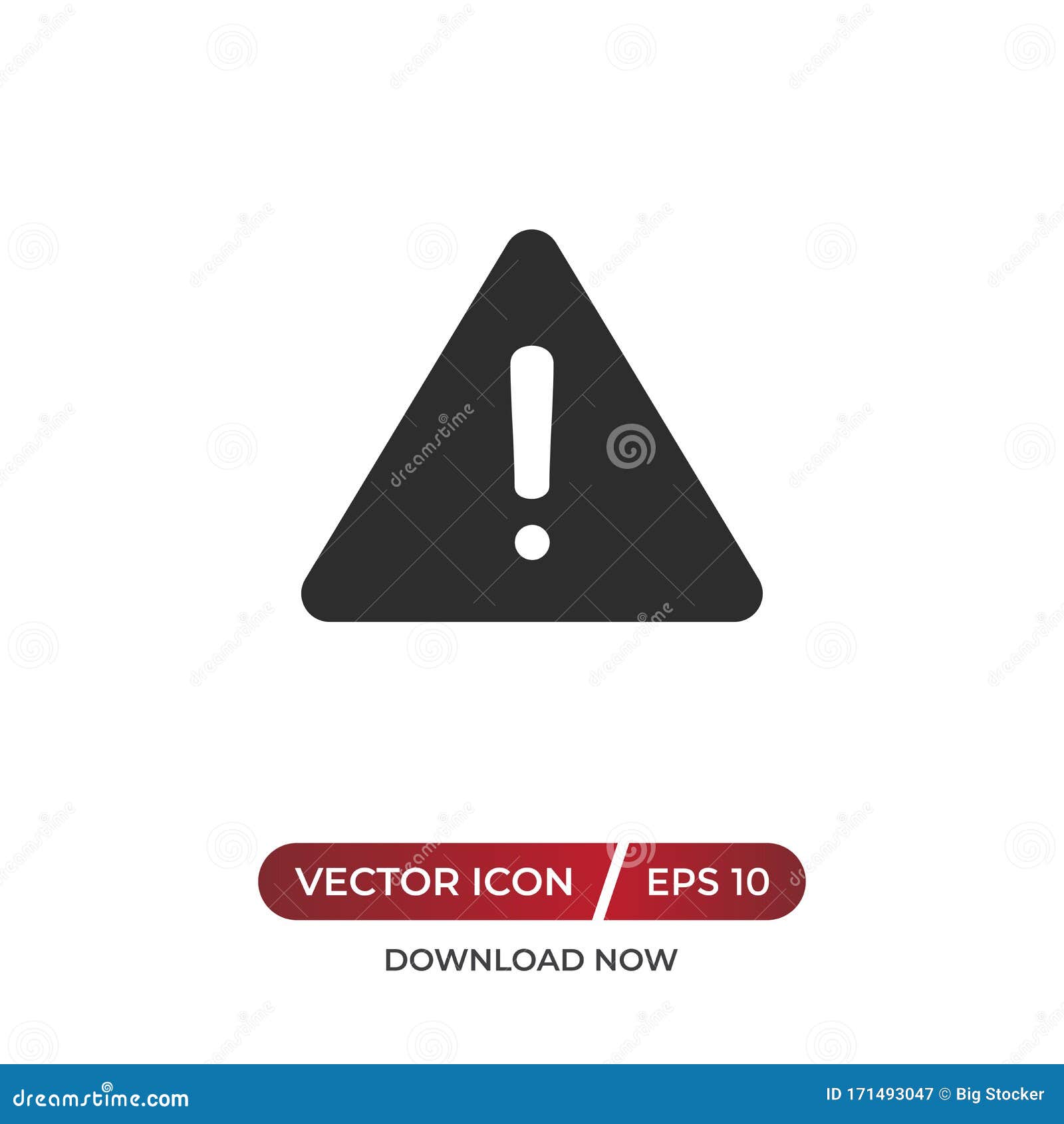 Warning Vector Icon in Modern Design Style for Web Site and Mobile App ...