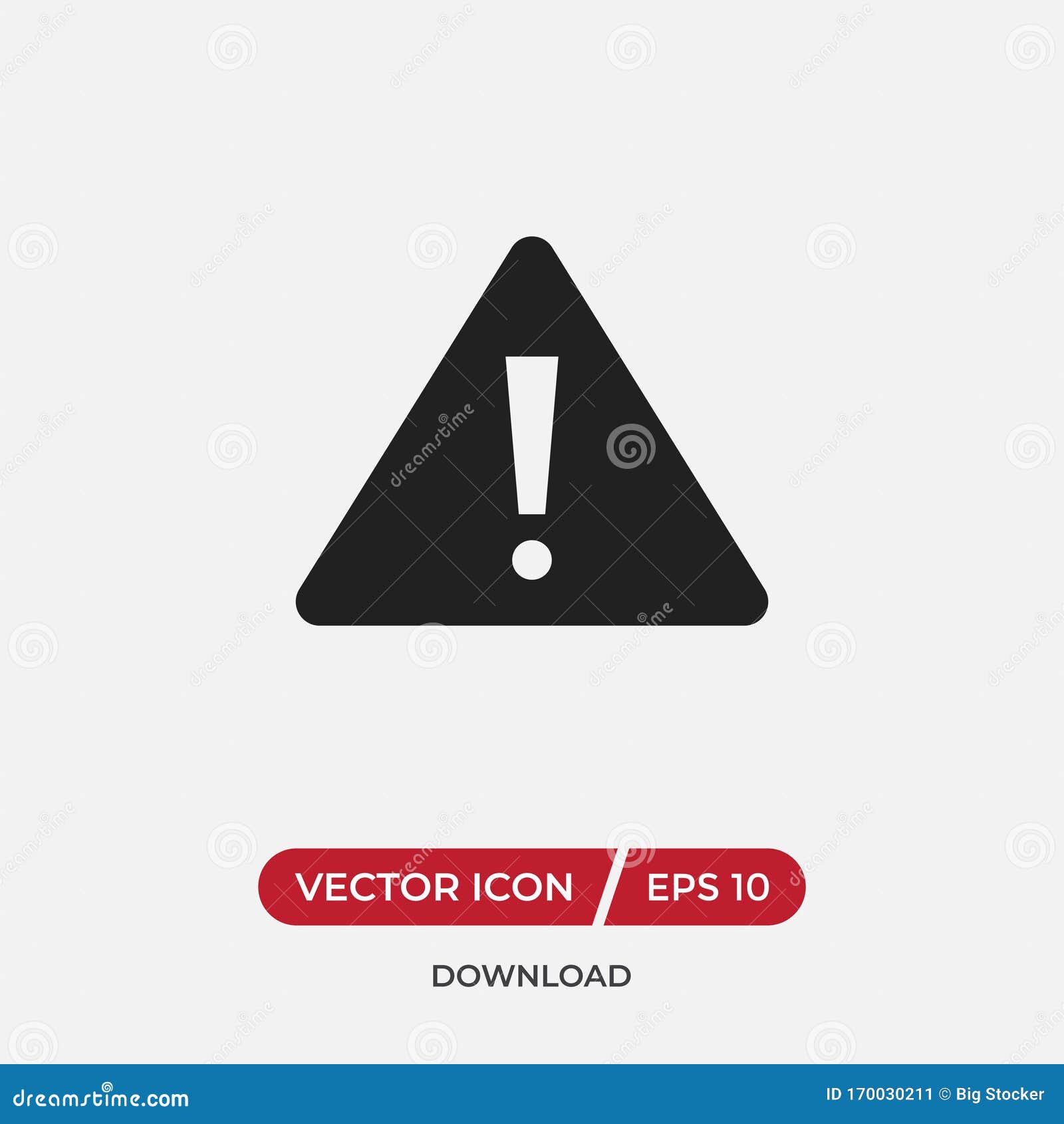Warning Vector Icon, Attention Symbol in Modern Design Style for Web ...