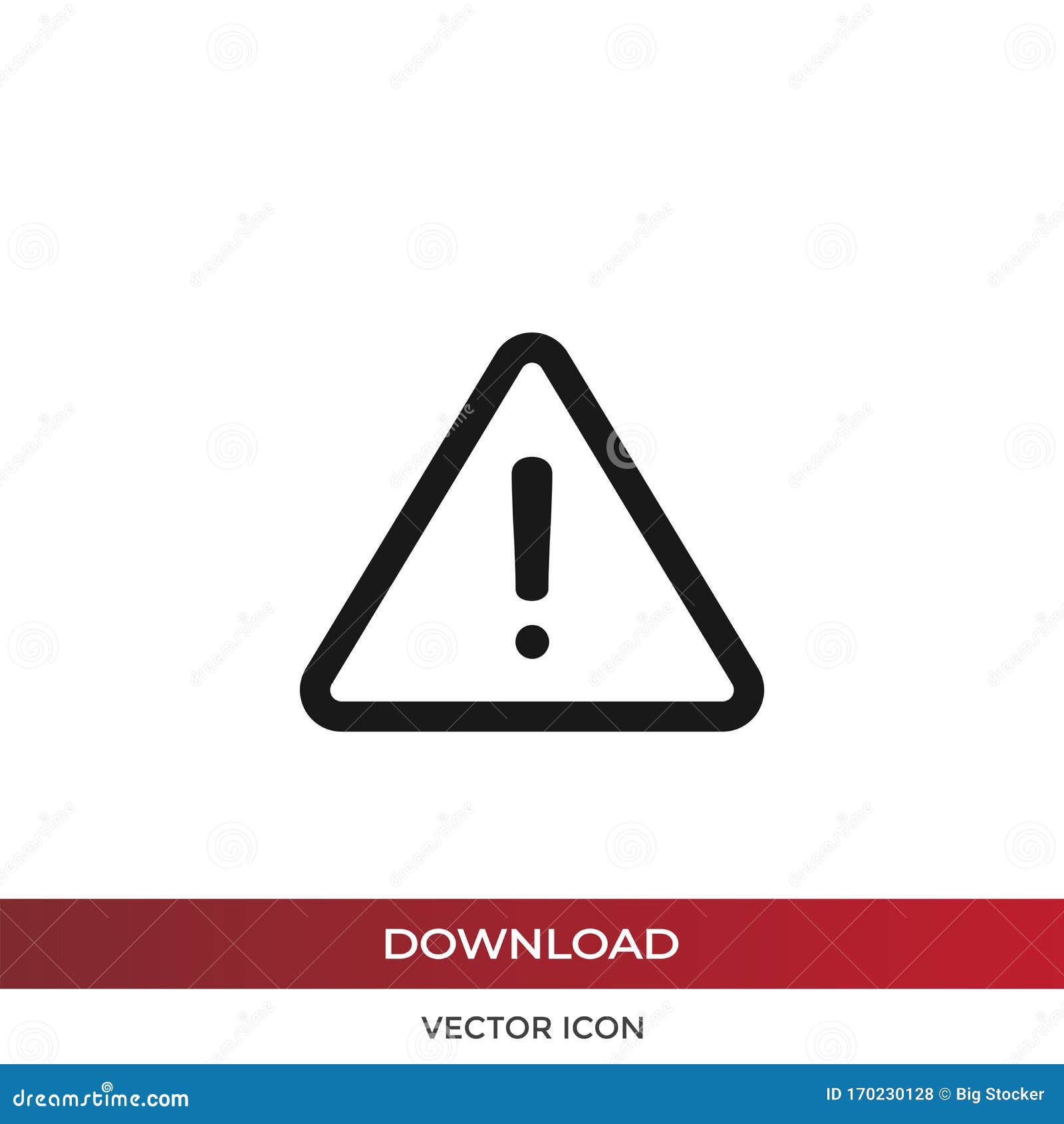 Warning Vector Icon in Modern Design Style for Web Site and Mobile App ...