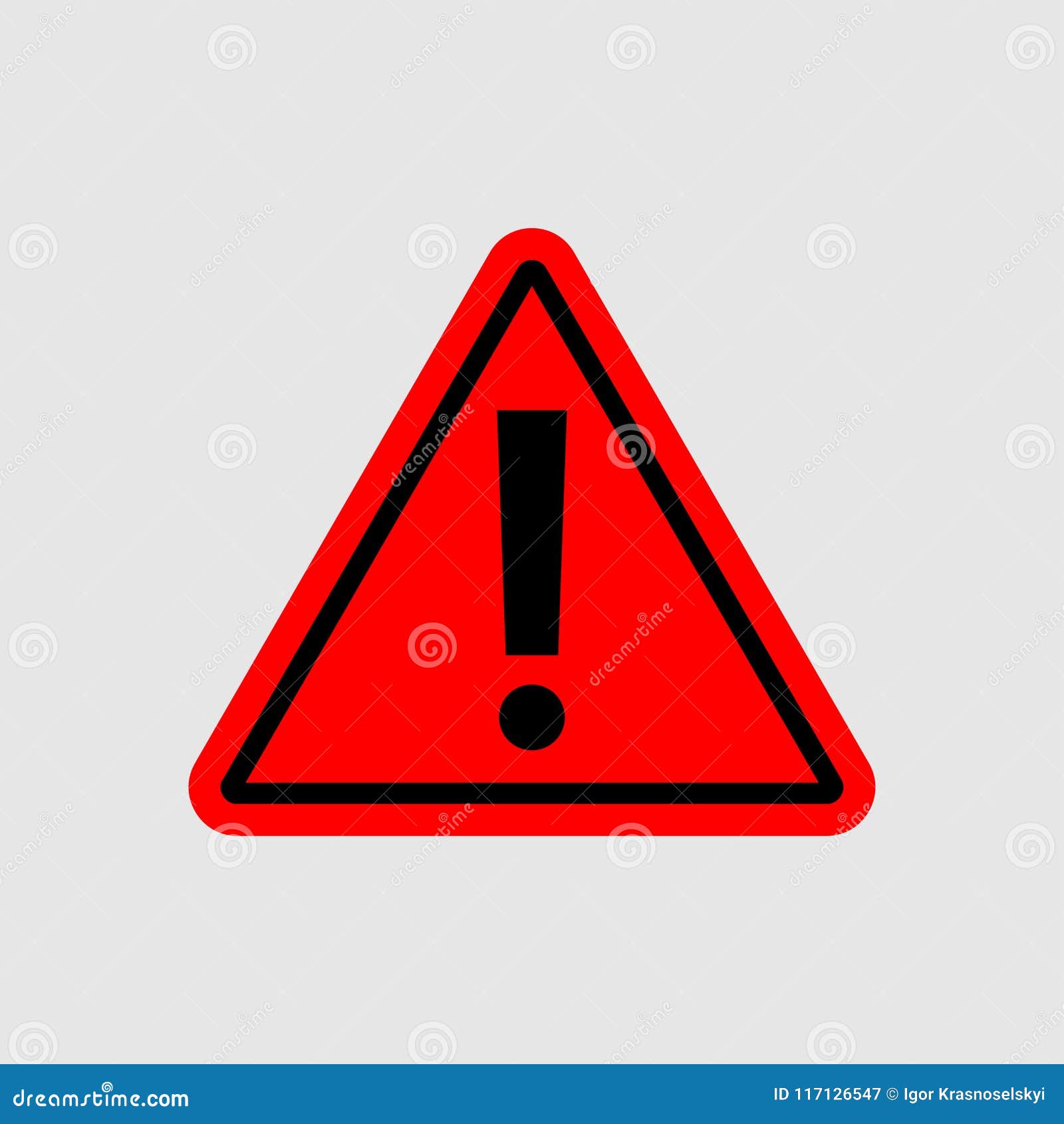 Warning - Vector Icon. Warning Red Sign Stock Vector - Illustration of ...