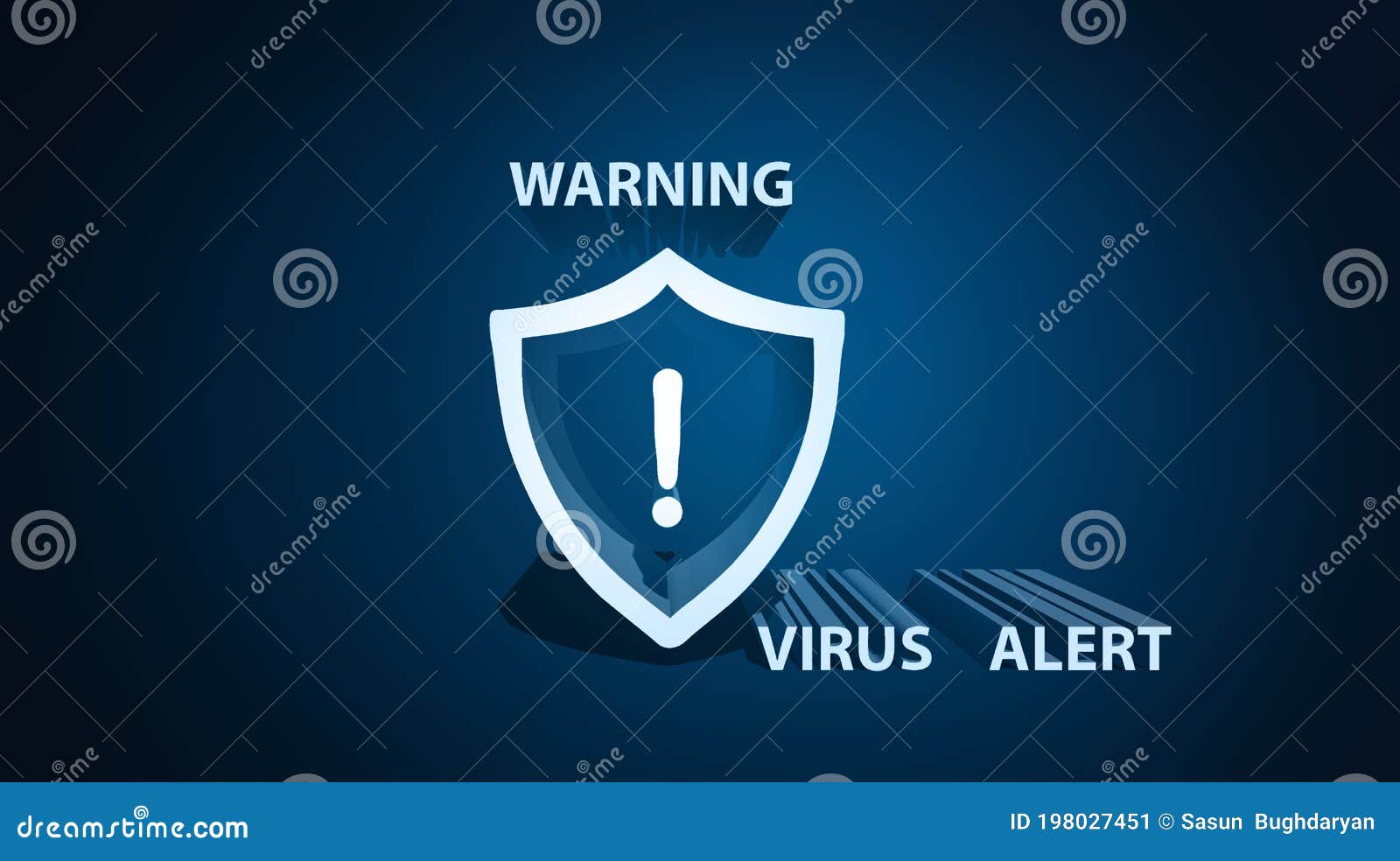 Warning Virus Detected - 3d Banner, On White Background Stock Image ...