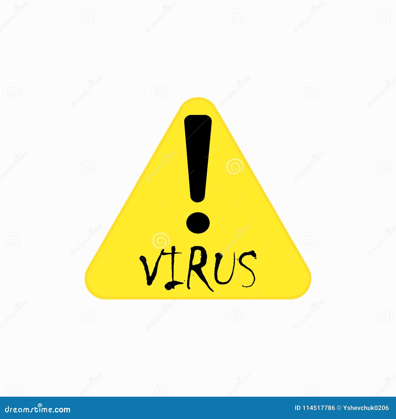 Warning of Virus. Gray Background. Vector Illustration. Stock Vector ...