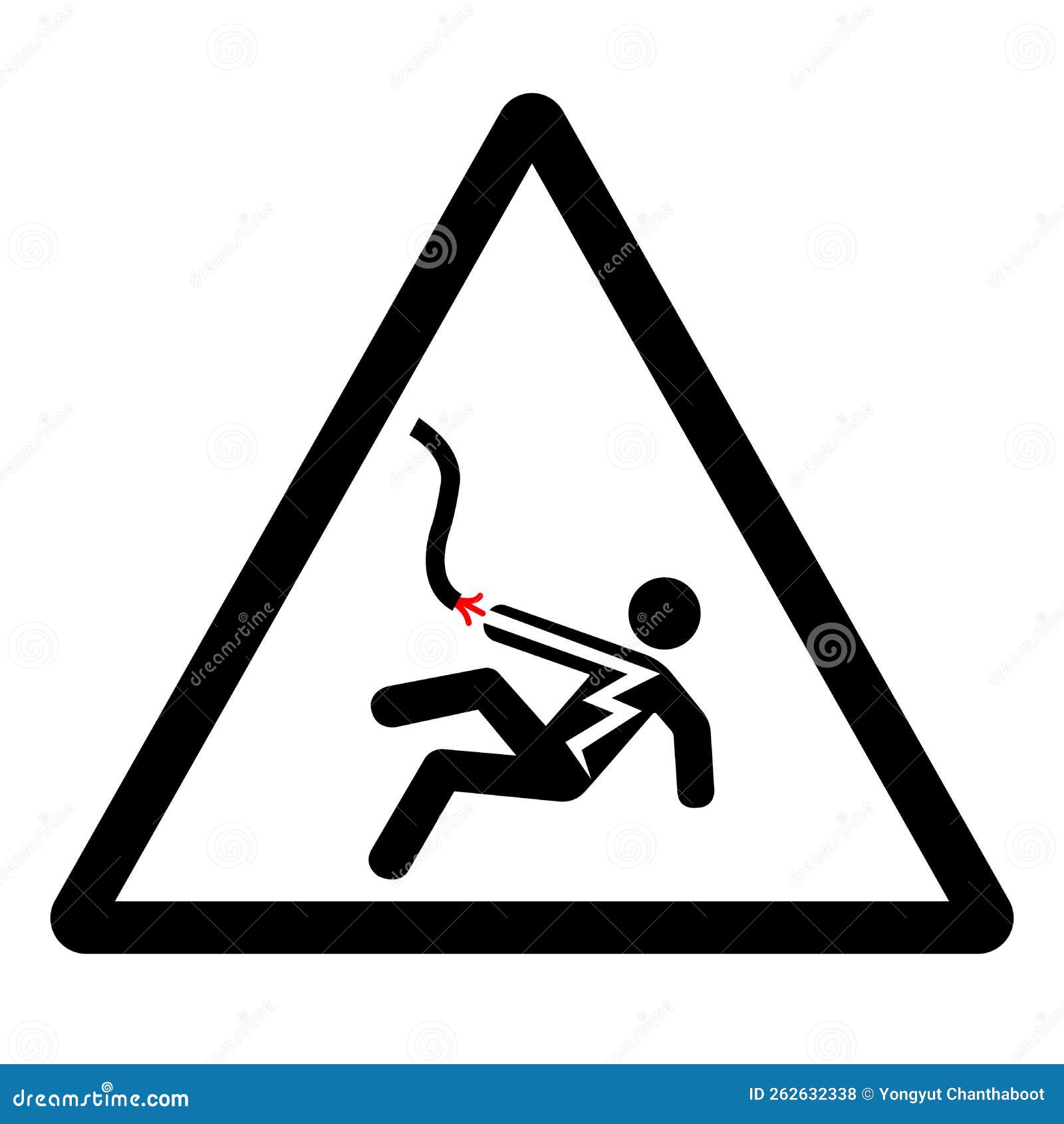 Warning Voltage Shock Symbol Sign ,Vector Illustration, Isolate on ...