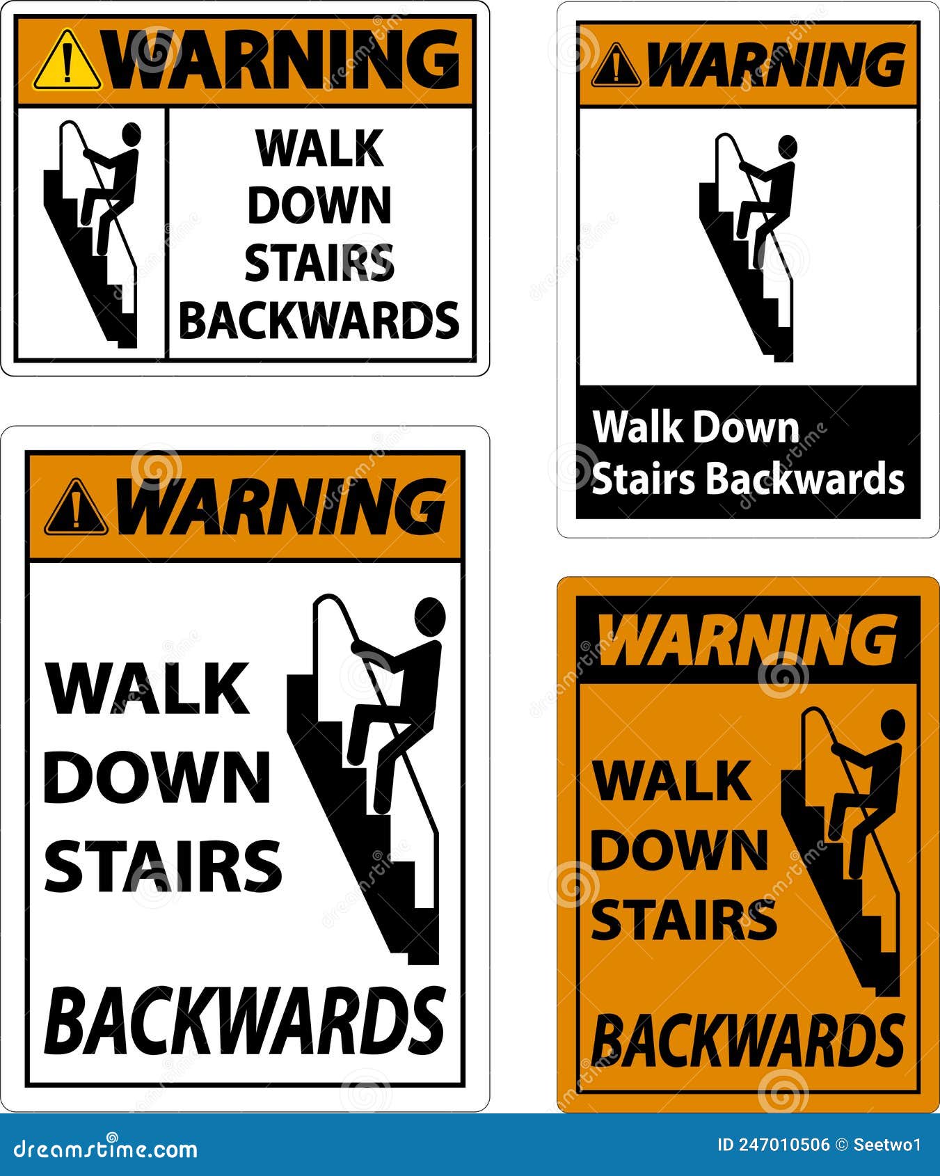 Warning Walk-Way Symbol Sign, Vector Illustration, Isolate On White ...