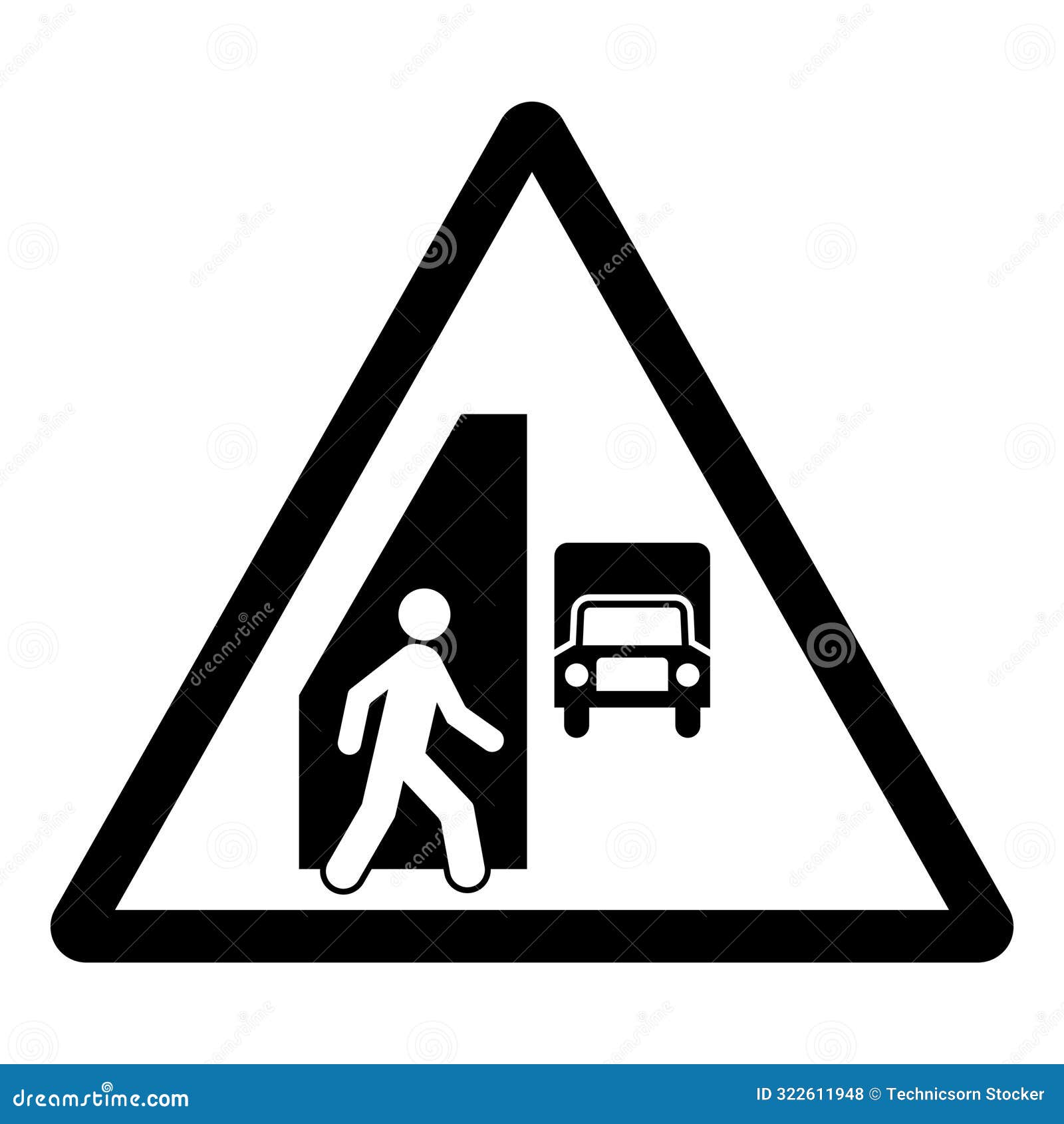 Warning Watch Out for Traffic Symbol Sign, Vector Illustration, Isolate ...
