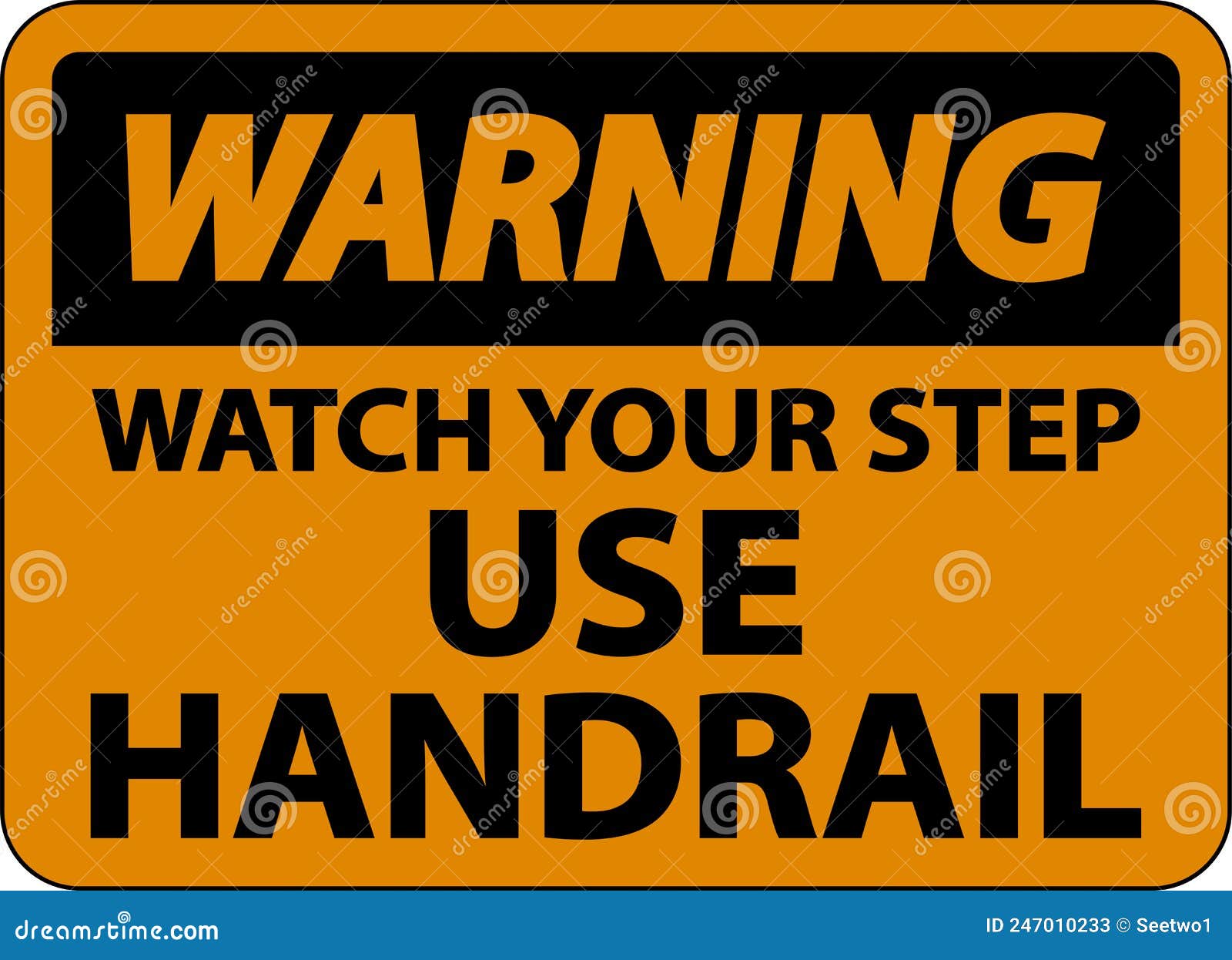 Warning Watch Your Step Tripping Hazard Sign On White Background Vector ...