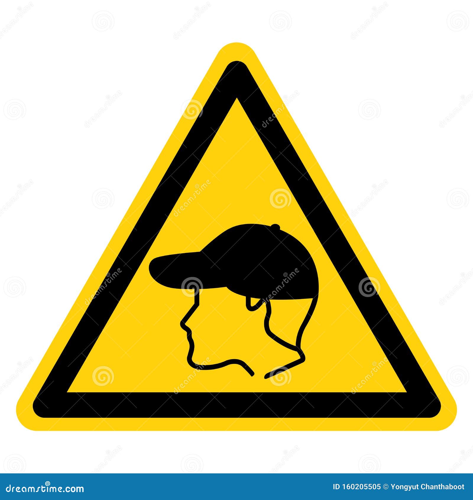 Warning Wear Cap Symbol Sign, Vector Illustration, Isolate on White ...