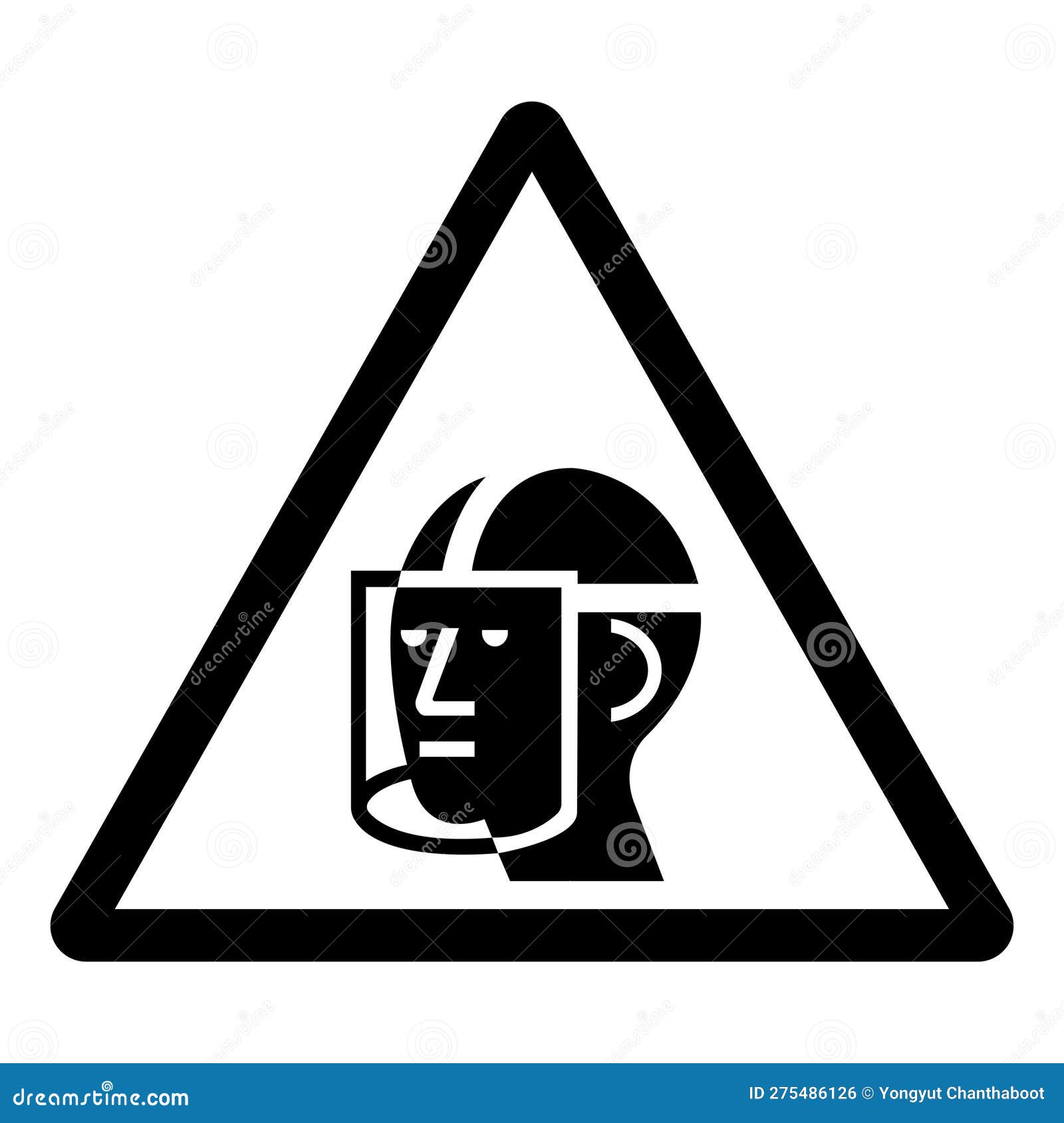 Warning Wear Face Shield Symbol Sign ,Vector Illustration, Isolate on ...