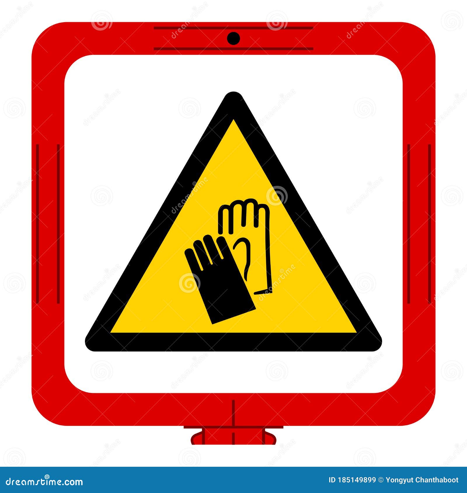 Warning Wear Gloves Symbol Sign, Vector Illustration, Isolate on White ...
