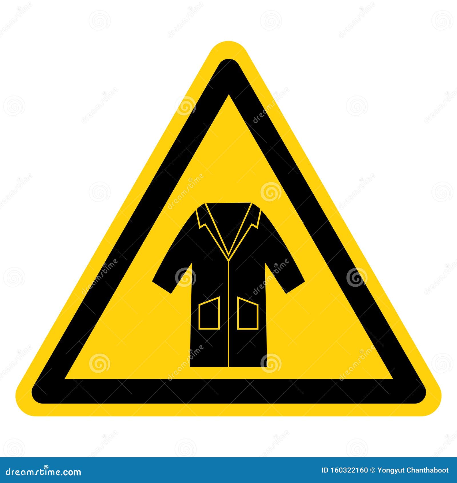 Warning Wear Smock Symbol Sign, Vector Illustration, Isolate on White ...