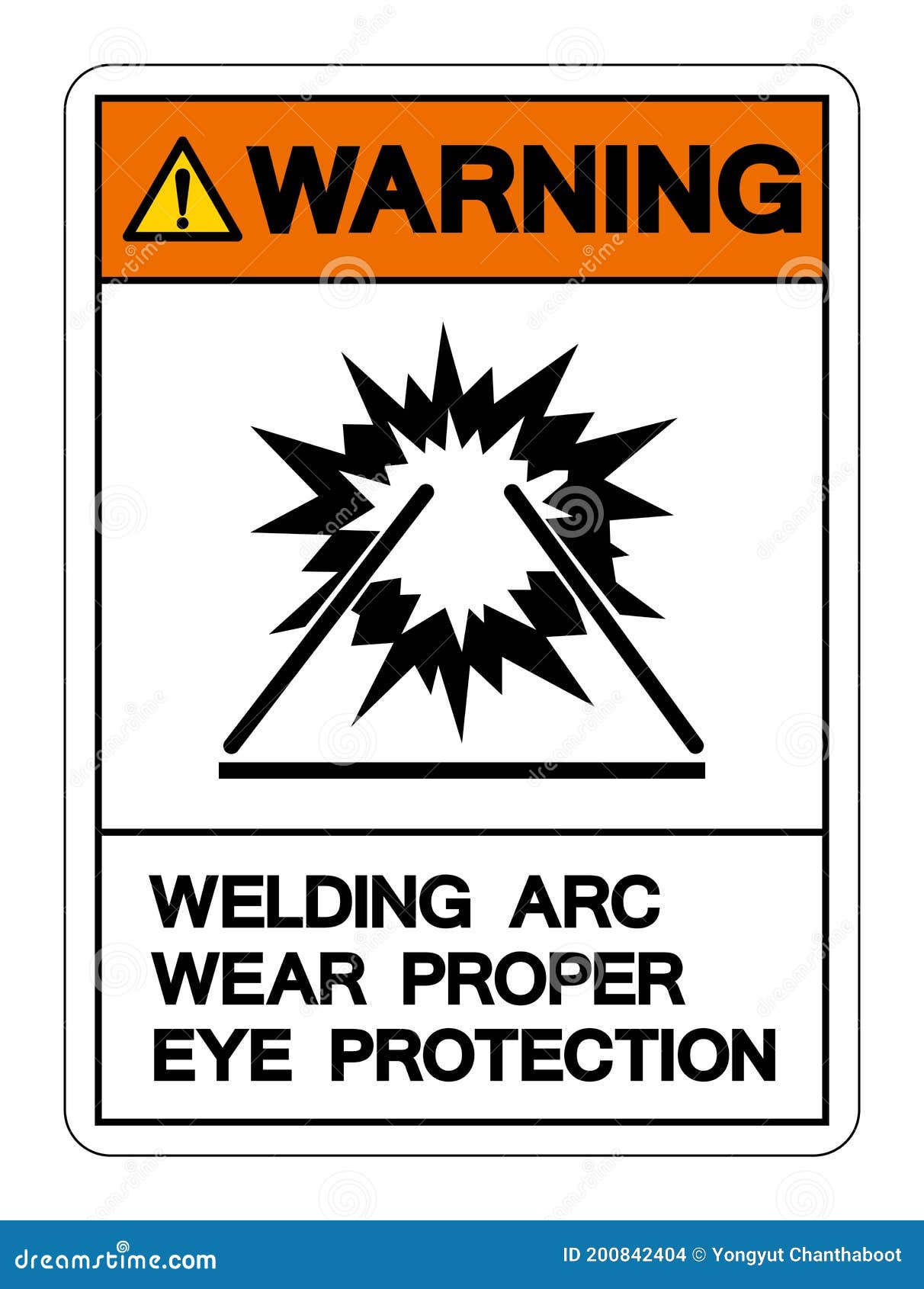 Warning Welding ARC Symbol Sign ,Vector Illustration, Isolate on White ...