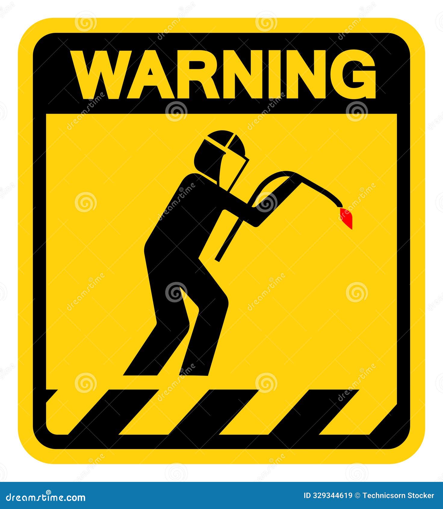 Warning Welding Area Symbol Sign, Vector Illustration, Isolate On White ...