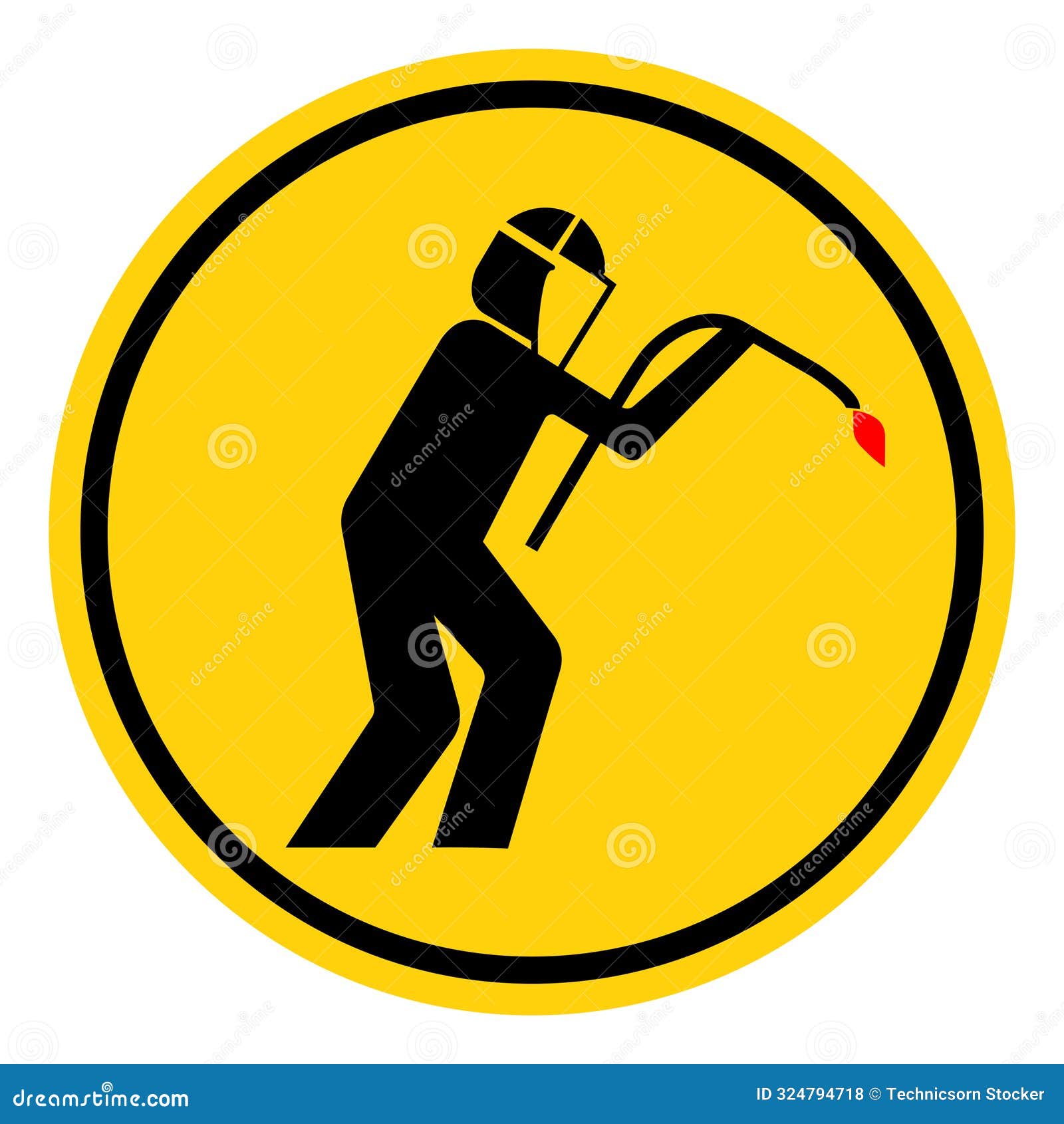 Warning Welding Area Symbol Sign, Vector Illustration, Isolate on White ...