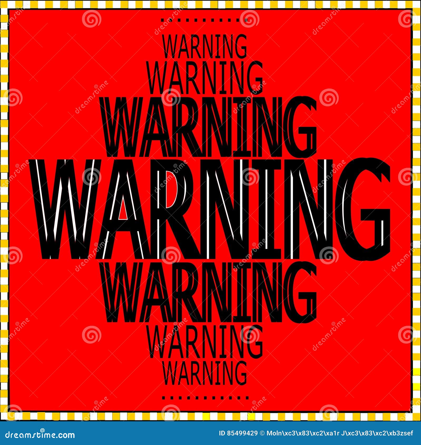 Warning Words Sign Pattern Design Stock Vector - Illustration of danger ...