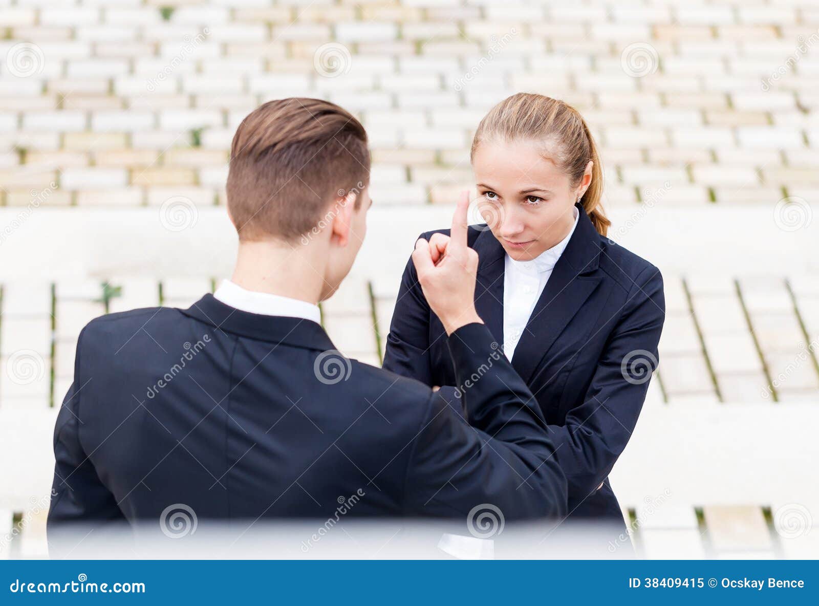 Warning at work stock image. Image of executive, colleagues - 38409415