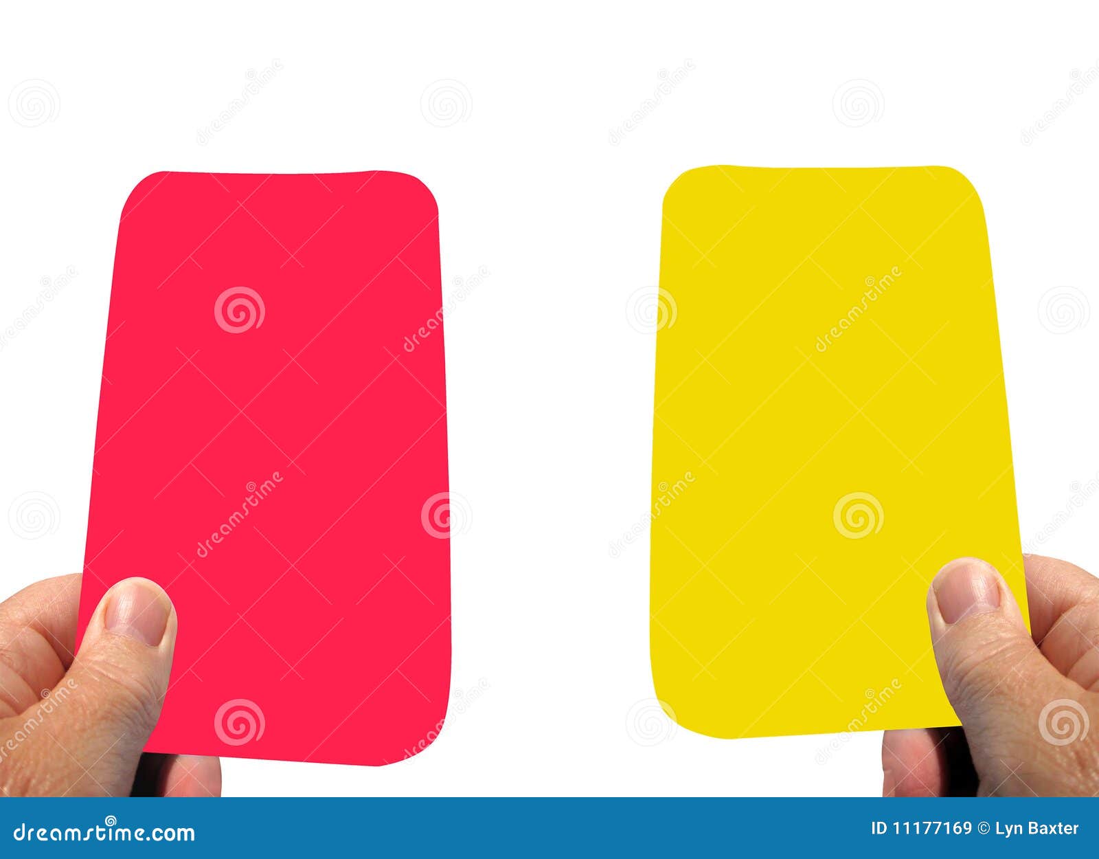 Warning Yellow Card and Red Card Stock Image - Image of soccer, board ...
